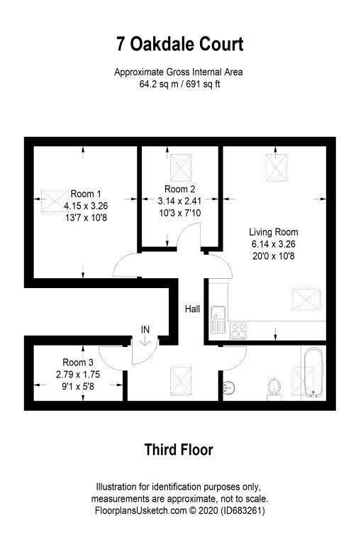 Free property report Flat 7, Oakdale Court, St Pauls Avenue, Slough ...
