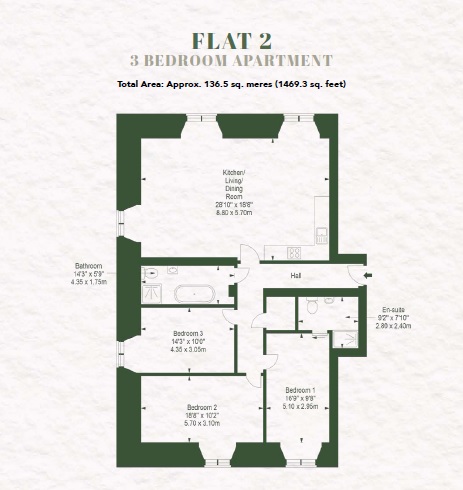 Castlehead, Paisley, Renfrewshire PA1, 3 bedroom flat for sale ...