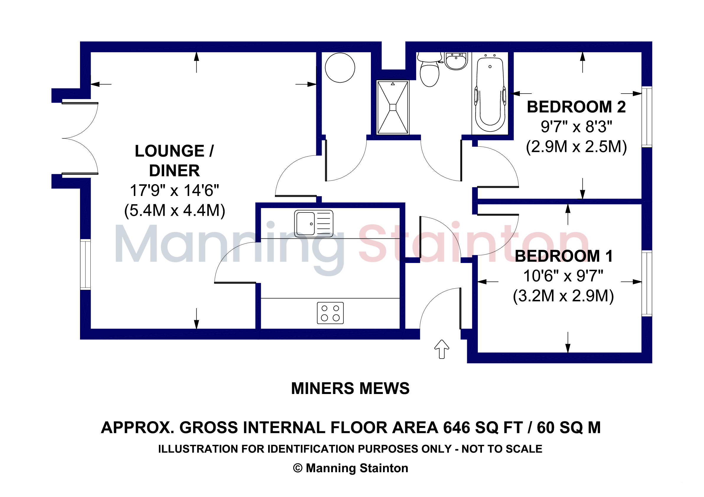 Miners Mews, Pit Lane, Micklefield, Leeds LS25, 2 bedroom flat for sale ...