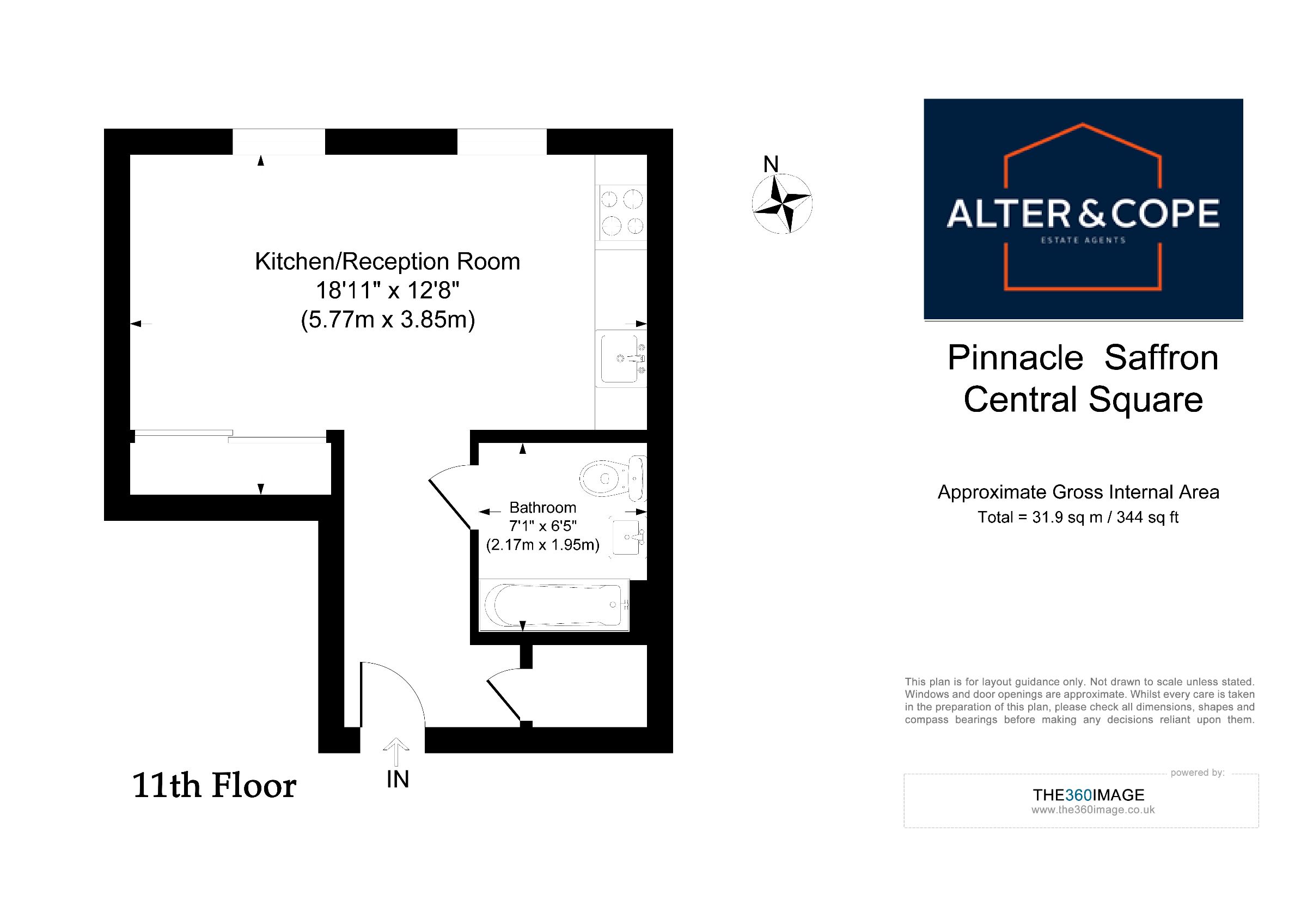 Pinnacle Apartments, Saffron Central Square, Croydon CR0, studio for ...