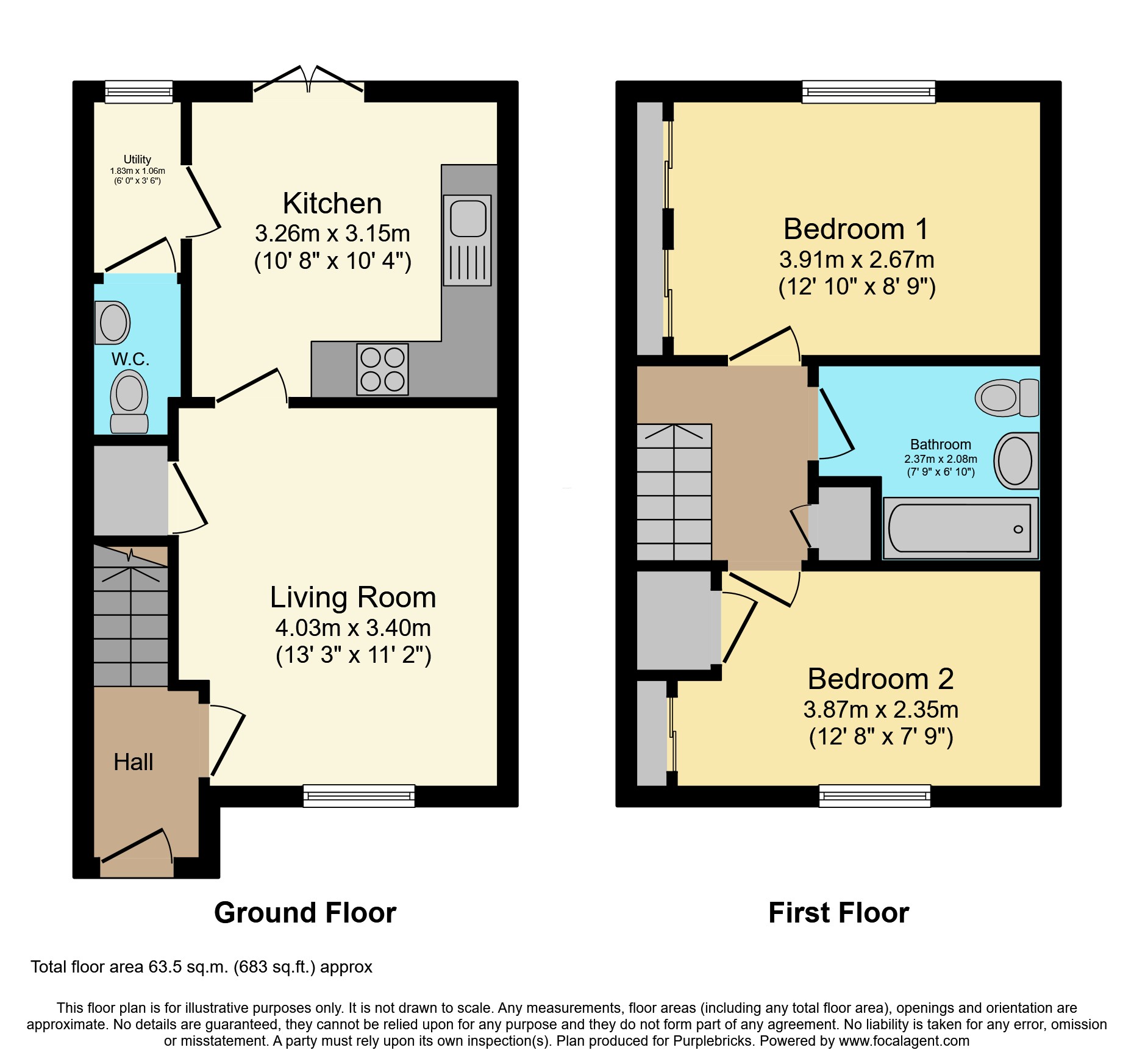 Baird Drive, Shotts ML7, 2 bedroom terraced house for sale - 70429588 ...