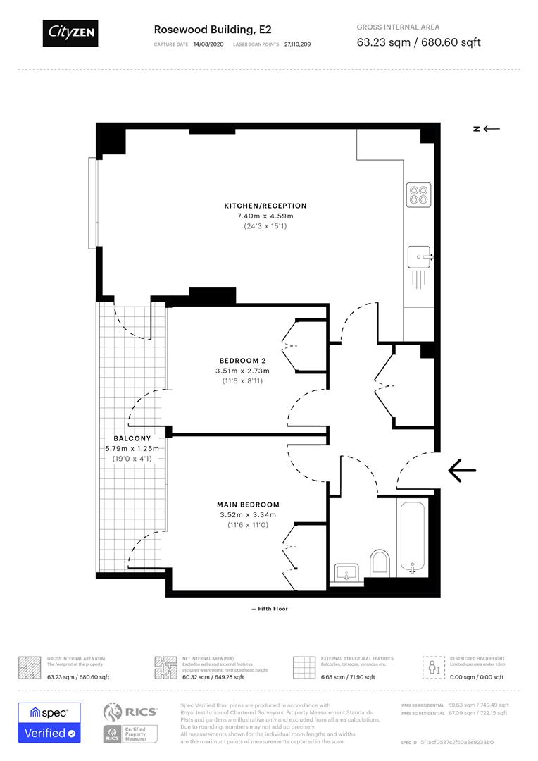 Rosewood Building, Cremer Street, Shoreditch, London E2, 2 bedroom flat ...