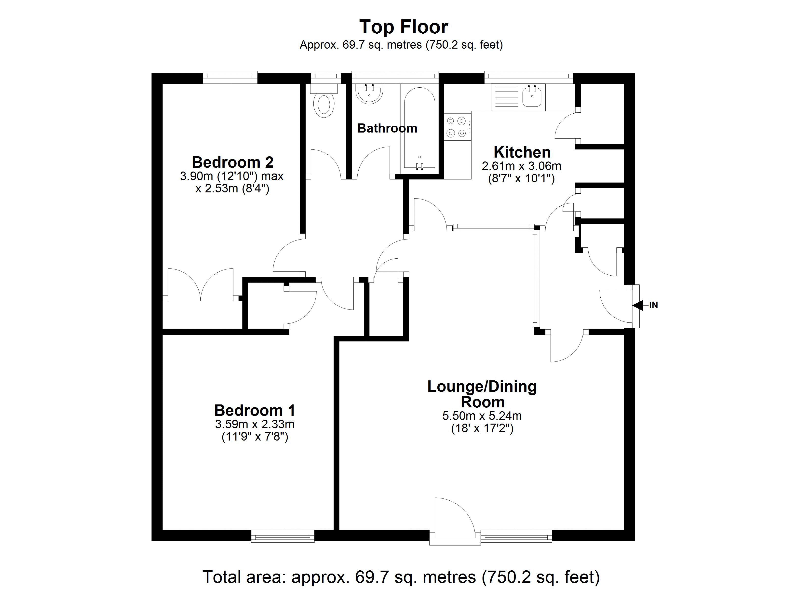Chiddingly Close, Furnace Green, Crawley, West Sussex RH10, 2 bedroom ...