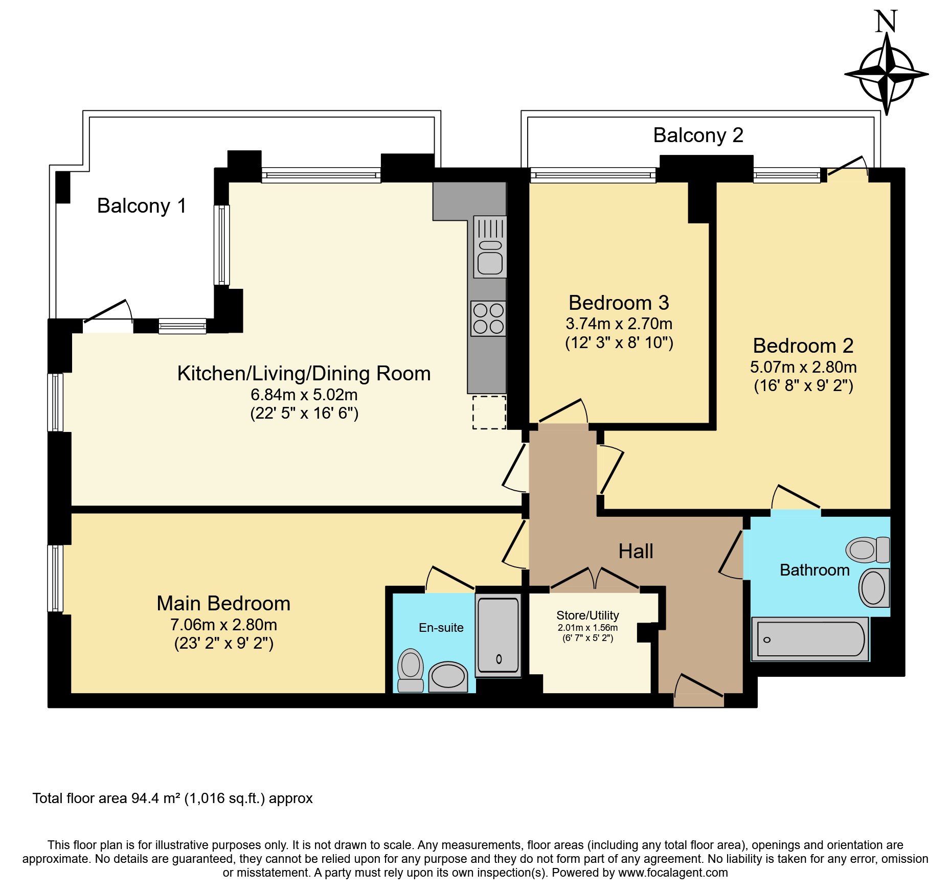 7 Lakeside Drive, London NW10, 3 bedroom flat for sale - 69361621 ...