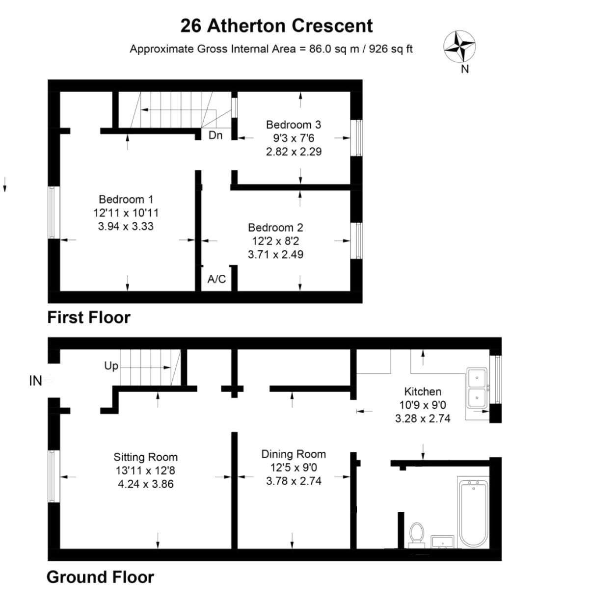 Atherton Crescent, Hungerford, Berkshire RG17, 3 bedroom terraced house ...