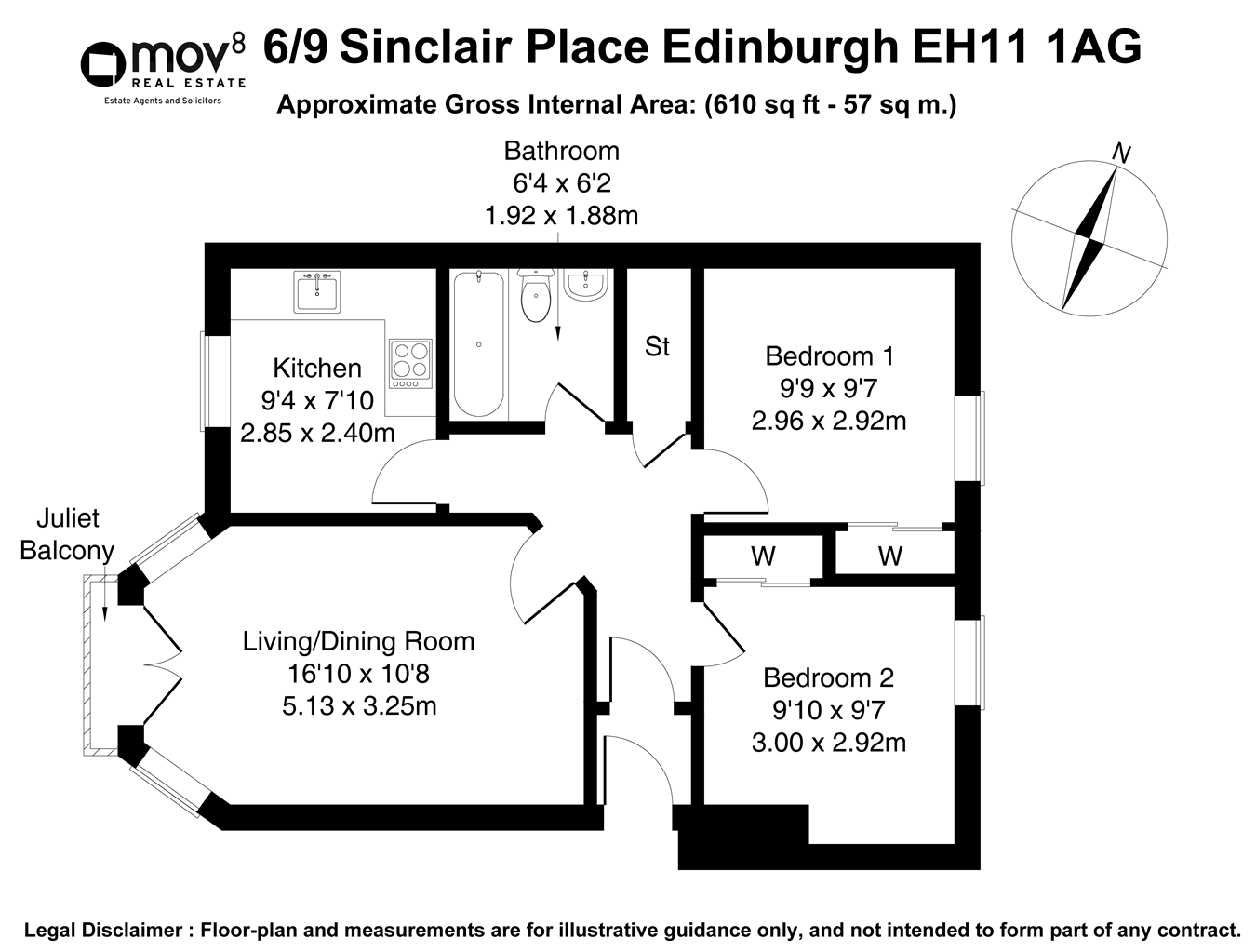 Sinclair Place, Edinburgh EH11, 2 bedroom flat for sale - 61788604 ...
