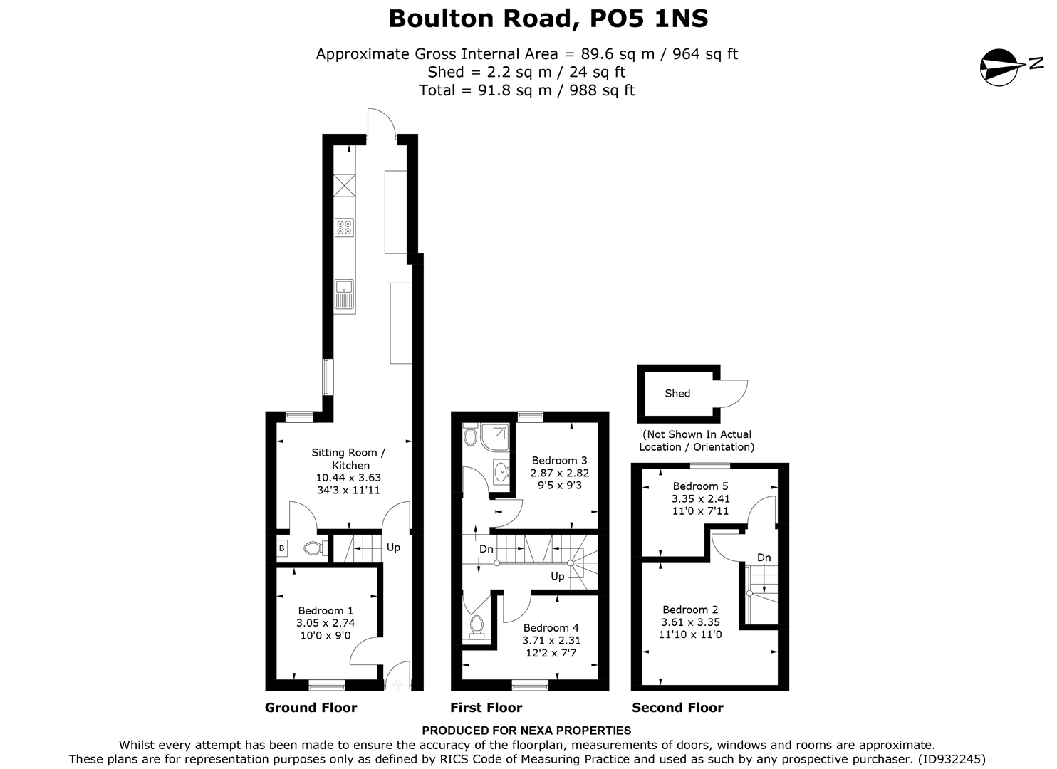 Boulton Road, Southsea PO5, 5 bedroom terraced house for sale ...