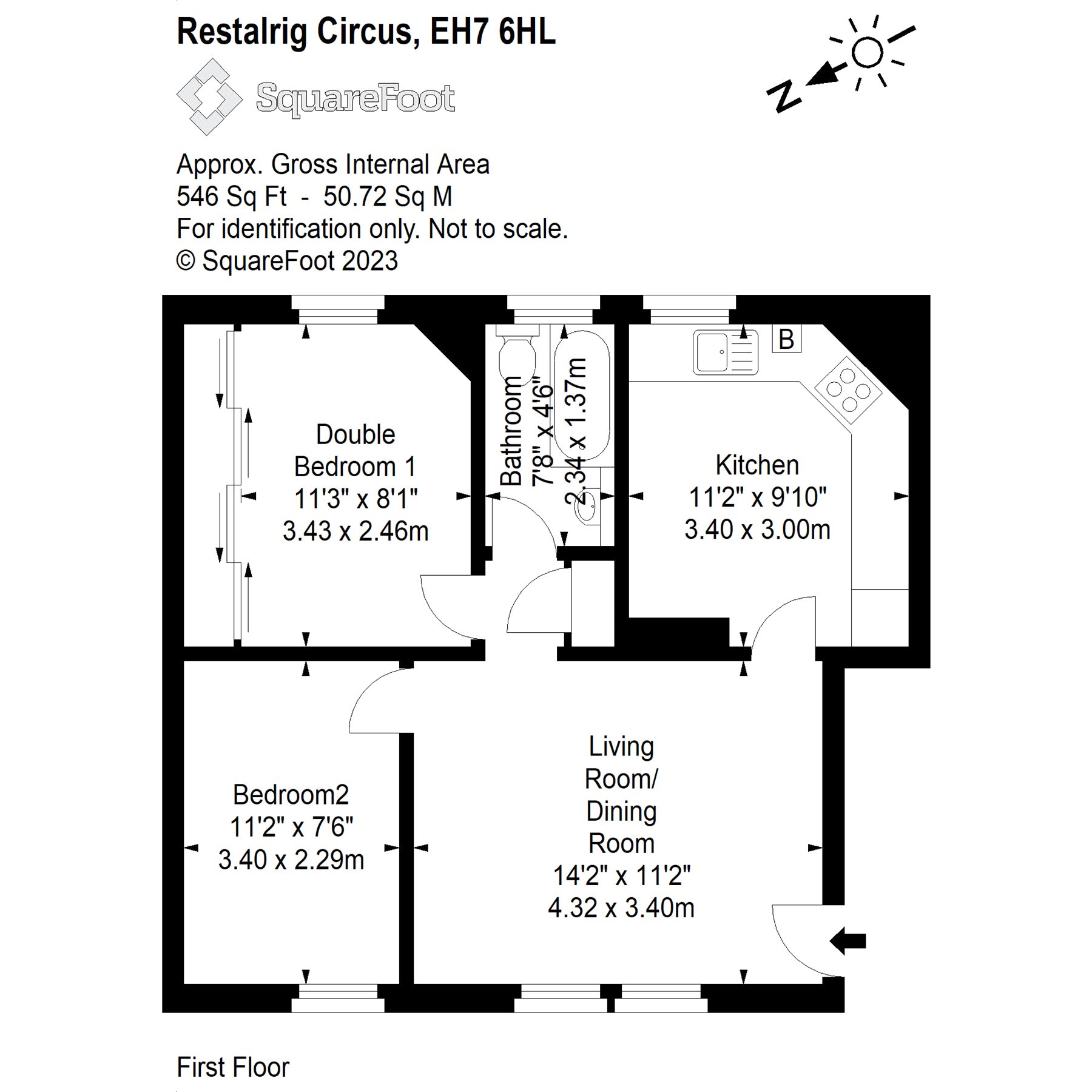 18/3, Restalrig Circus, Restalrig, Edinburgh EH7, 2 bedroom flat for ...