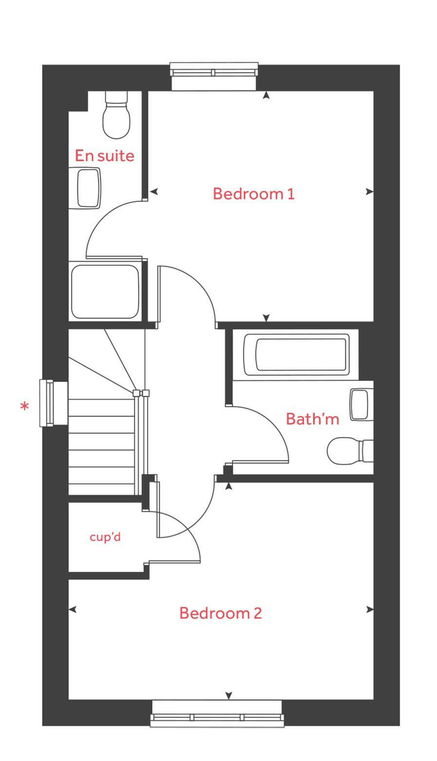 "The Hardwick" at Tithe Barn Lane, Exeter EX1, 2 bedroom terraced house for sale - 61854404 ...