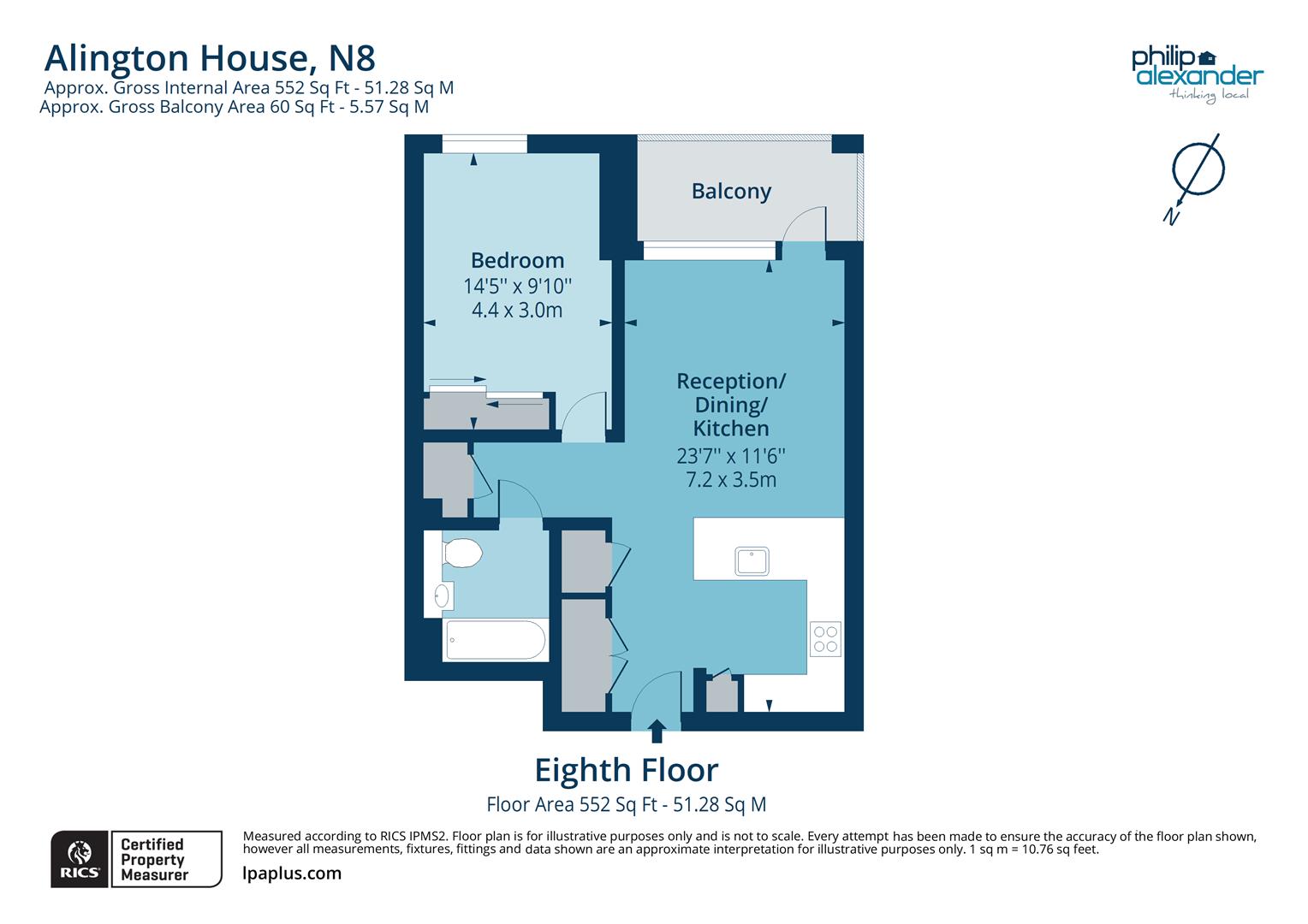 Alington House, Alexandra Gate, Hornsey N8, 1 bedroom flat for sale ...