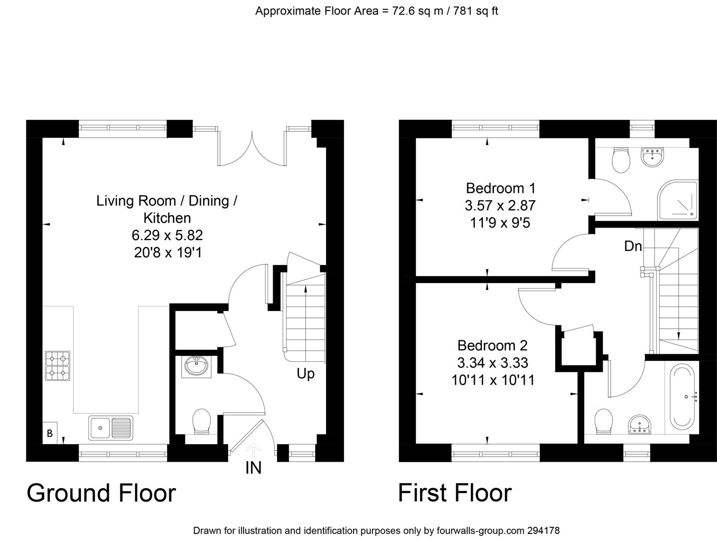 Mead Close, Potterne, Devizes SN10, 2 bedroom semi-detached house for ...