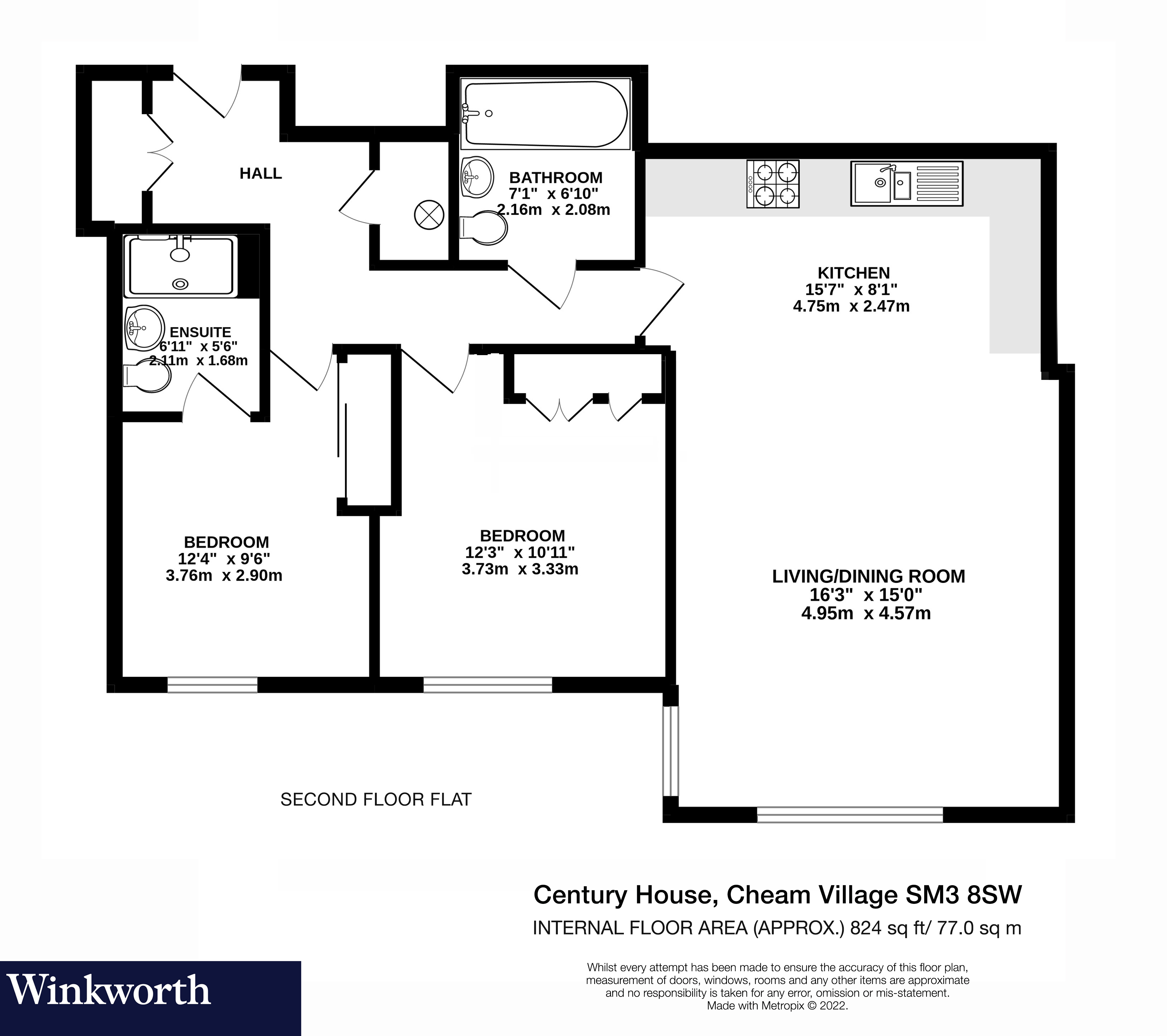 Free property report Flat 18, Century House, Station Way, Cheam, SM3 ...