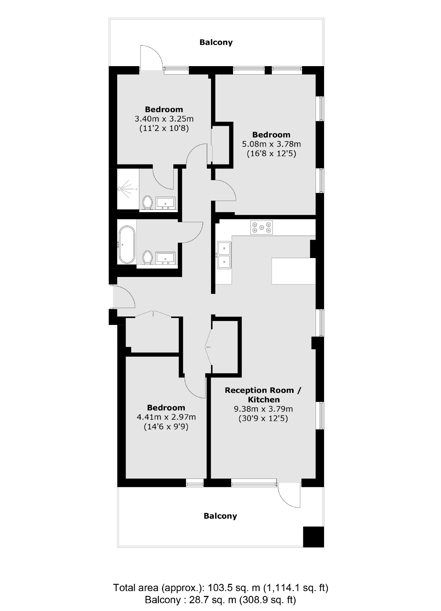 Bathgate Place, London W13, 3 bedroom flat for sale - 68080667 ...