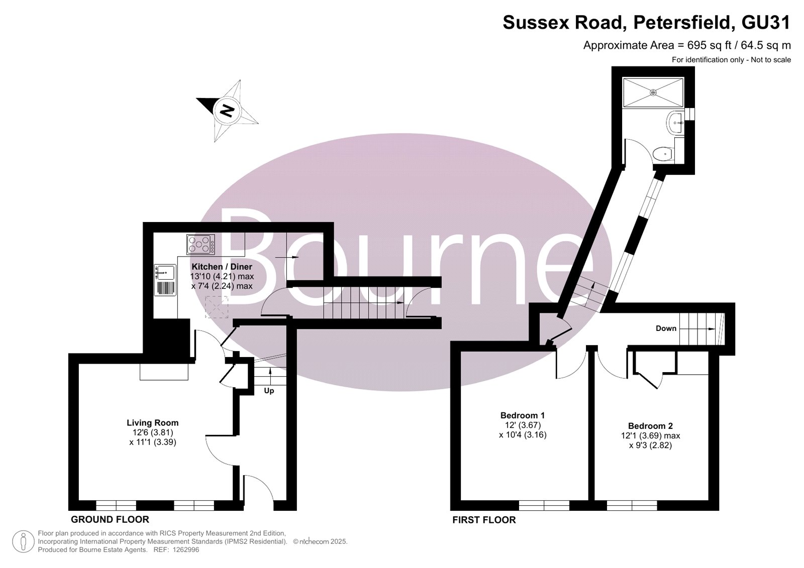 Sussex Road, Petersfield, Hampshire GU31, 2 bedroom terraced house for ...
