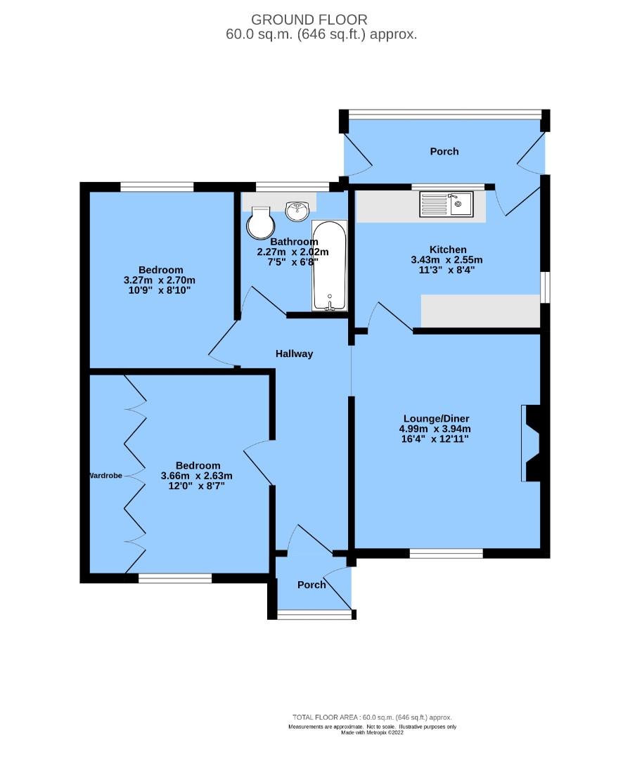 Bolsover Road, Shuttlewood, Chesterfield S44, 2 bedroom semi-detached ...