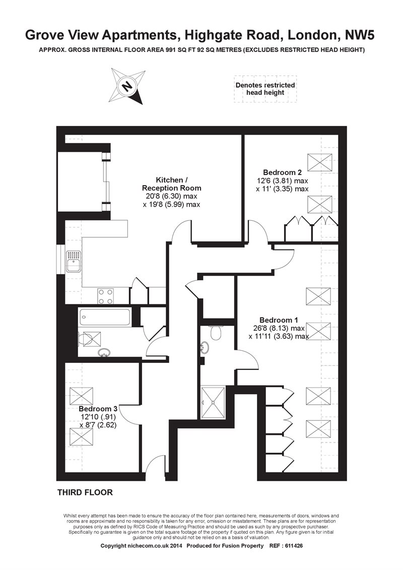 Free property report Flat 13, Grove View Apartments, Highgate Road ...