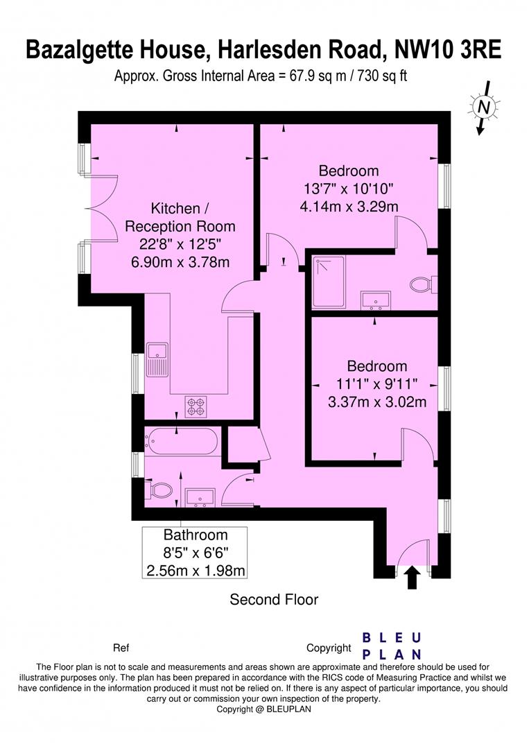 Harlesden Road, Willesden, London NW10, 2 bedroom flat to rent ...