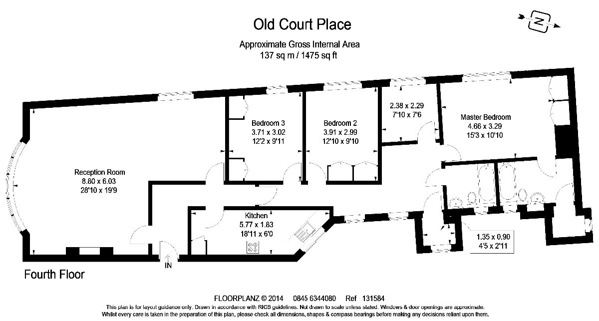 Old Court Place, London W8, 4 bedroom flat to rent - 64503145 ...