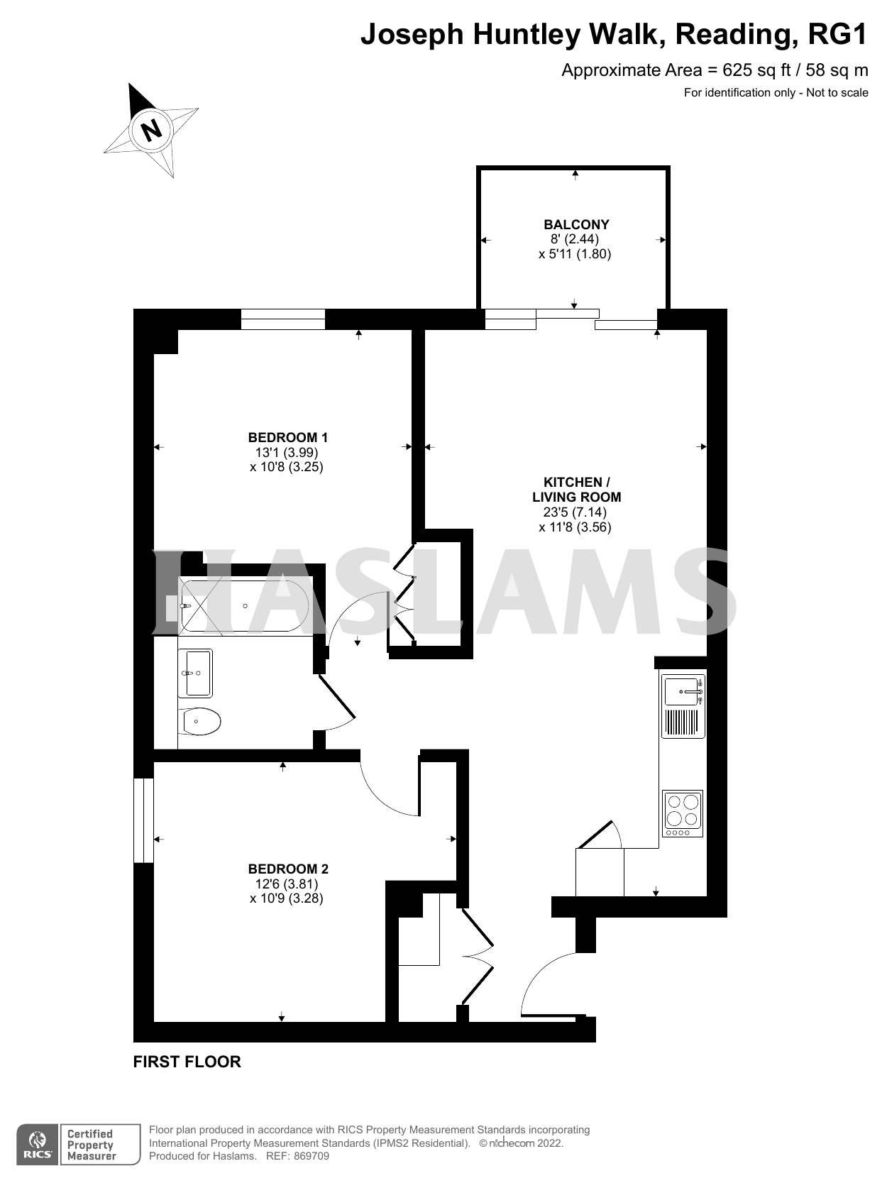 Joseph Huntley Walk, Reading RG1, 2 bedroom flat to rent - 61957558 ...
