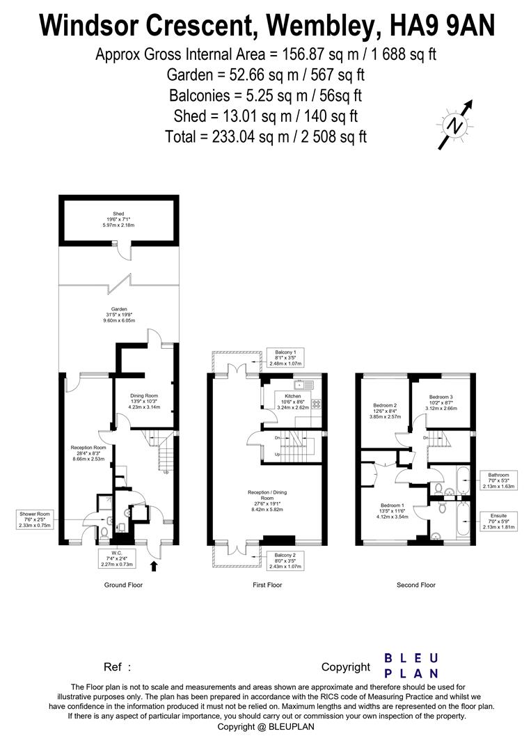 Windsor Crescent, Wembley, Middlesex HA9, 5 bedroom town house for sale ...