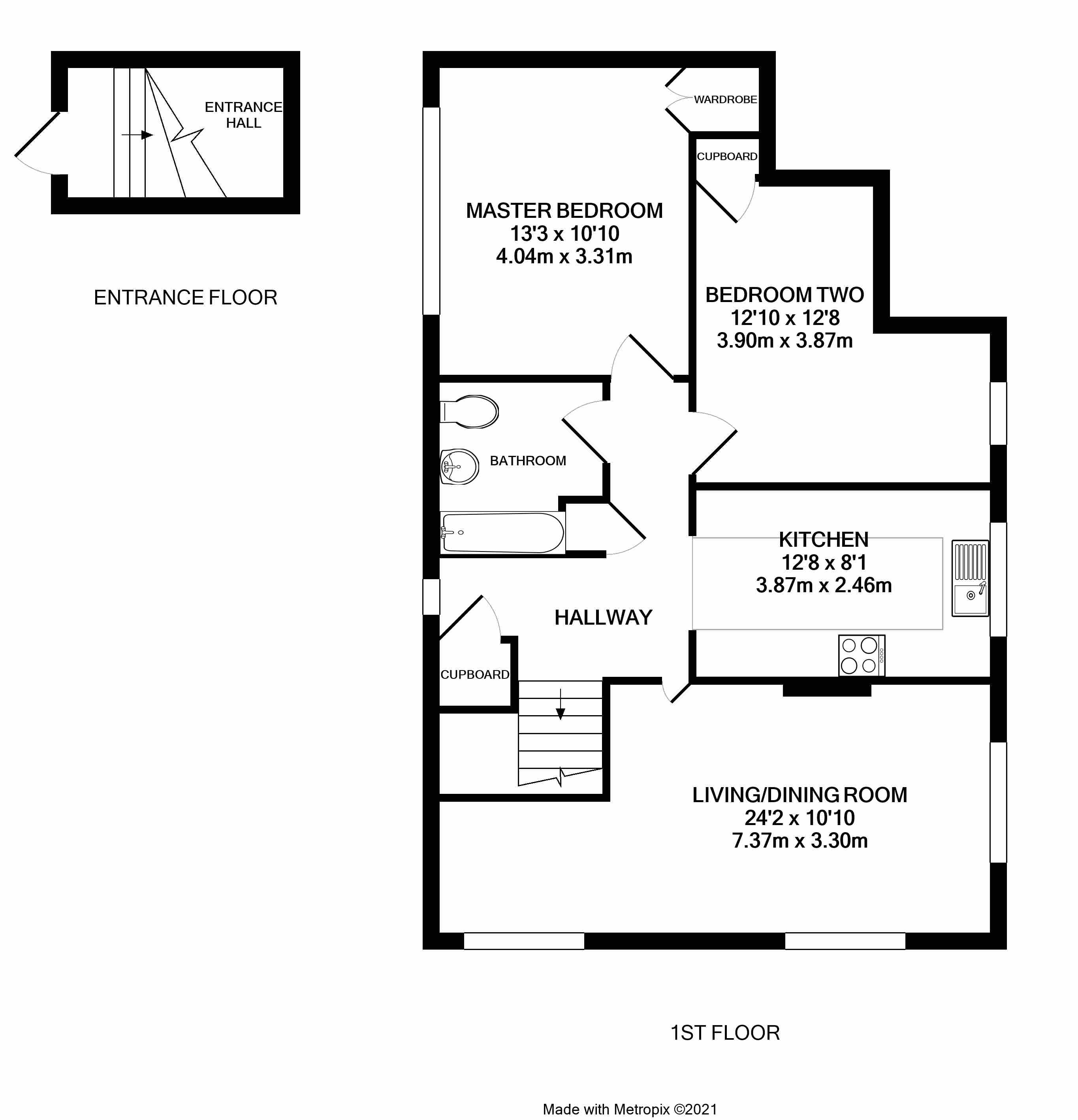 Finchampstead Road Wokingham Berkshire Rg41 2 Bedroom Maisonette For