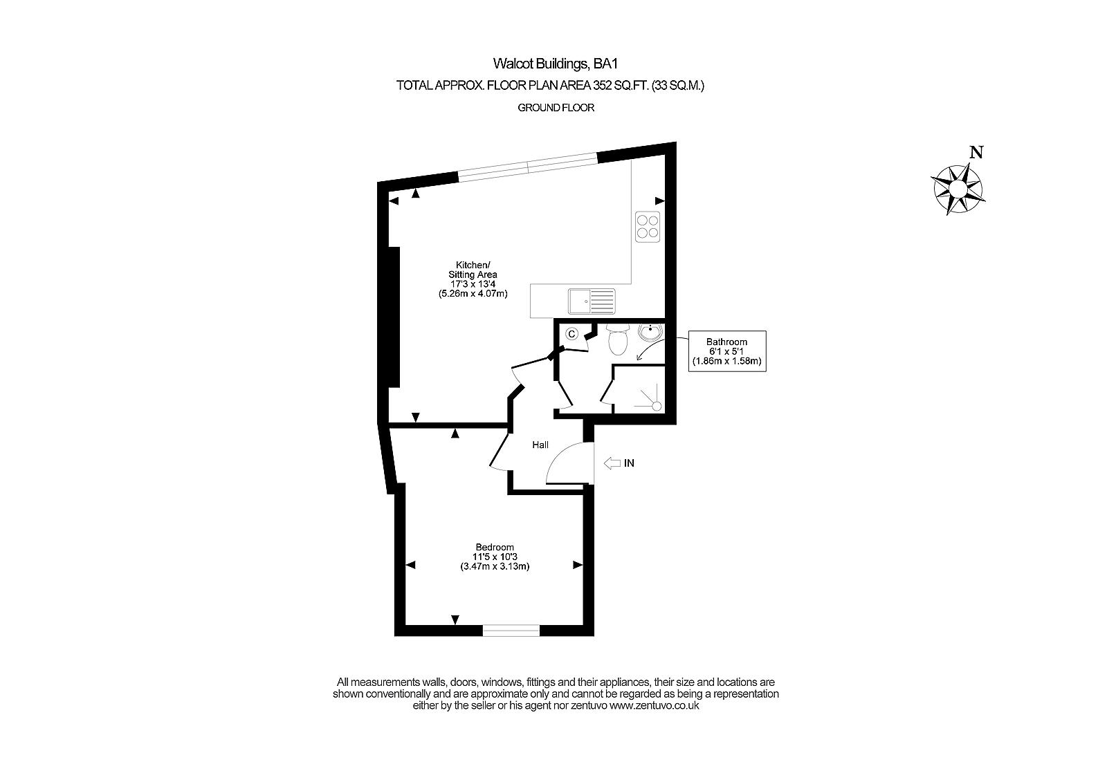 Walcot Buildings, Bath, Somerset BA1, 1 bedroom flat for sale ...