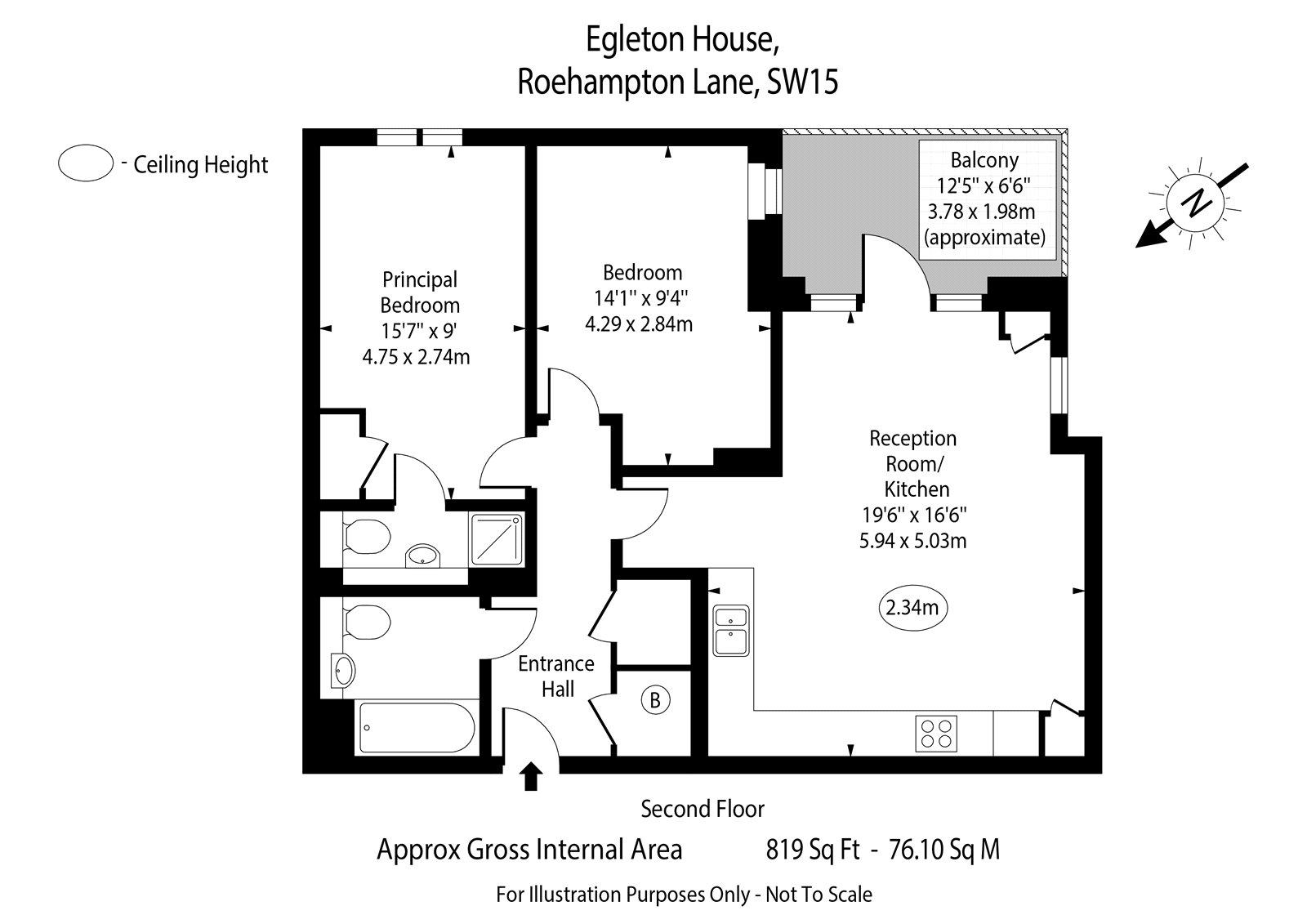 Egleton House, 230 Roehampton Lane, London SW15, 2 bedroom flat for ...