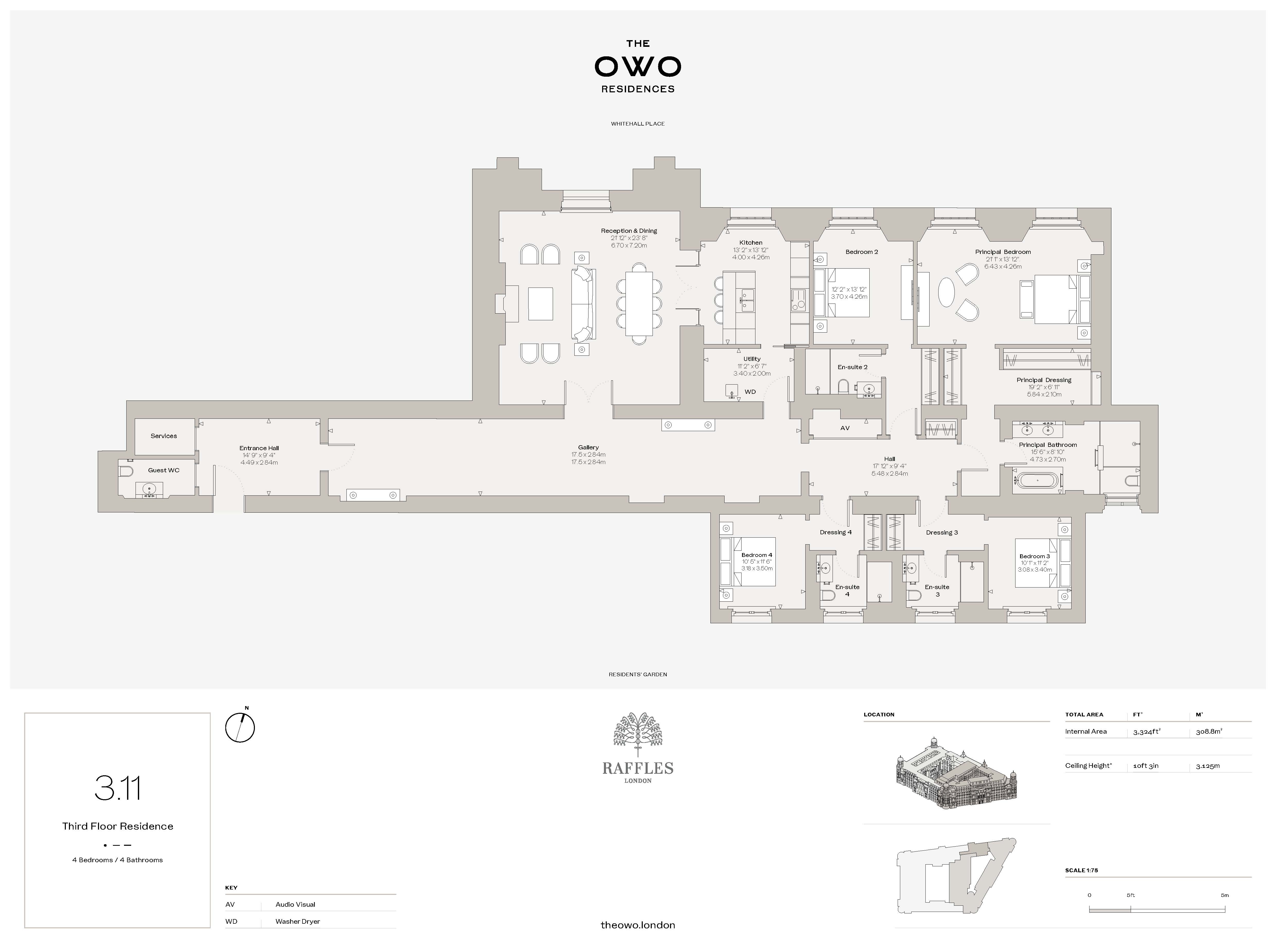 The OWO Residences By Raffles, 57 Whitehall, London SW1A, 4 bedroom flat for sale - 68933314 ...