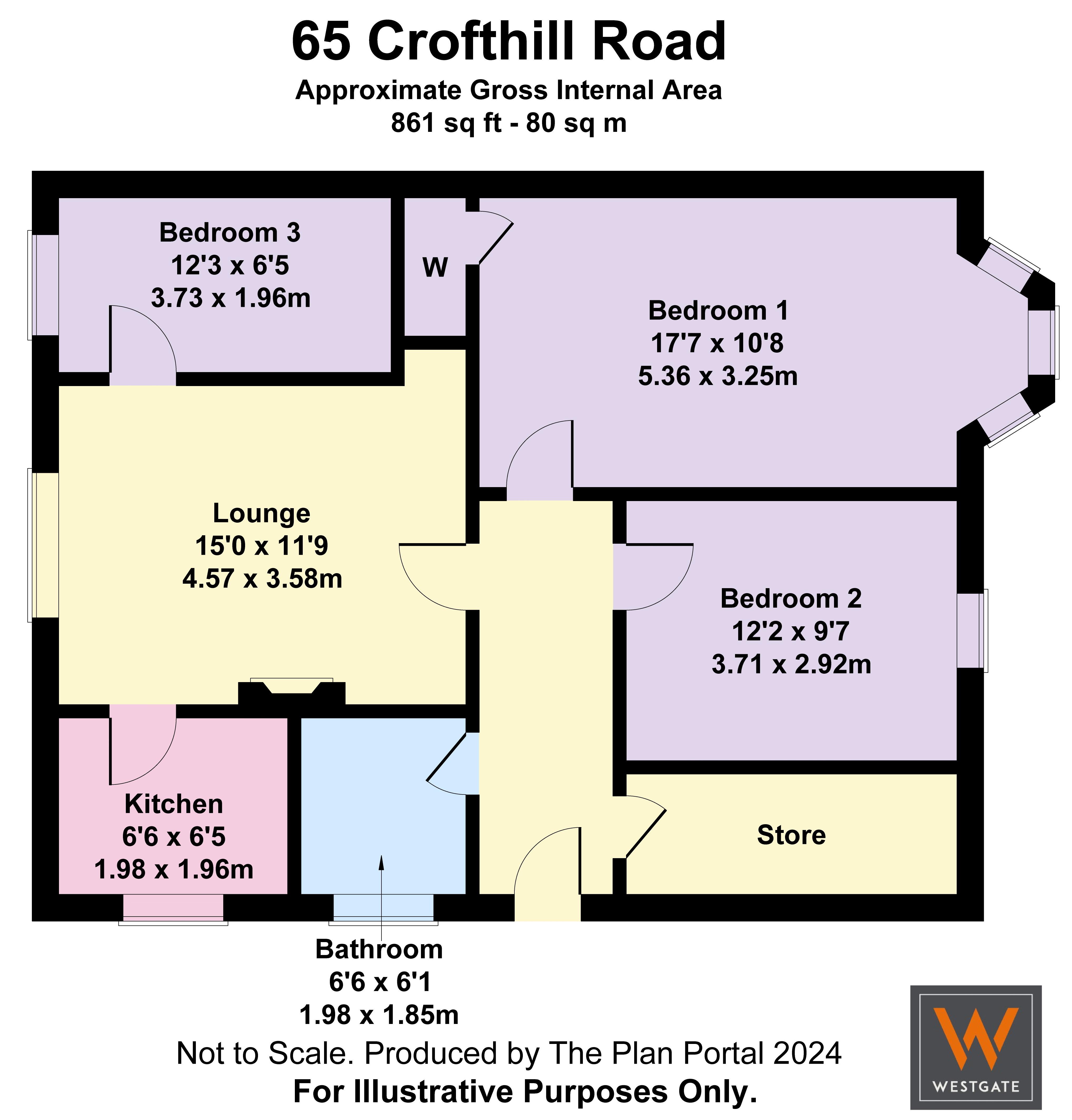 Crofthill Road, Croftfoot G44, 3 bedroom flat for sale - 70557602 ...