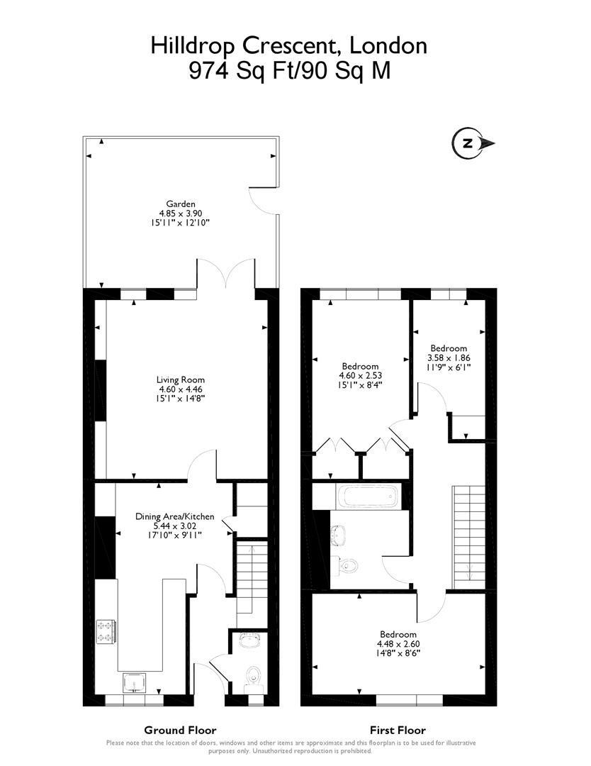 Hilldrop Crescent, London N7, 3 bedroom flat to rent - 61888592 ...