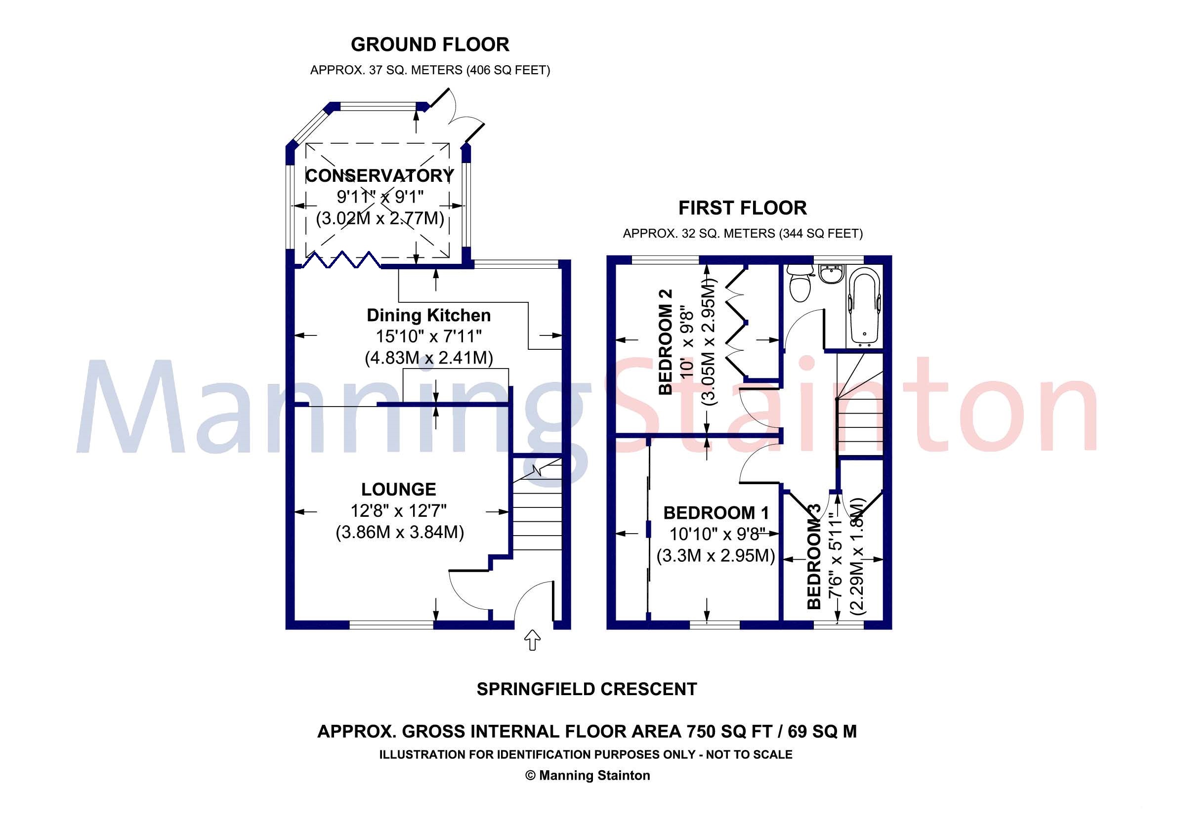 Springfield Crescent, Morley, Leeds LS27, 3 bedroom town house for sale ...