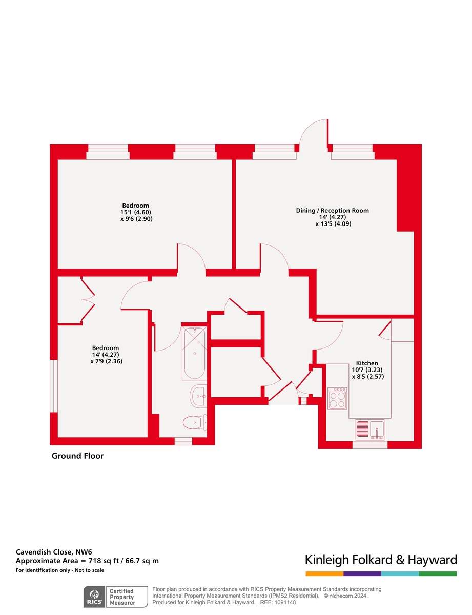 Cavendish Close, Cavendish Road, London NW6, 2 bedroom flat for sale ...