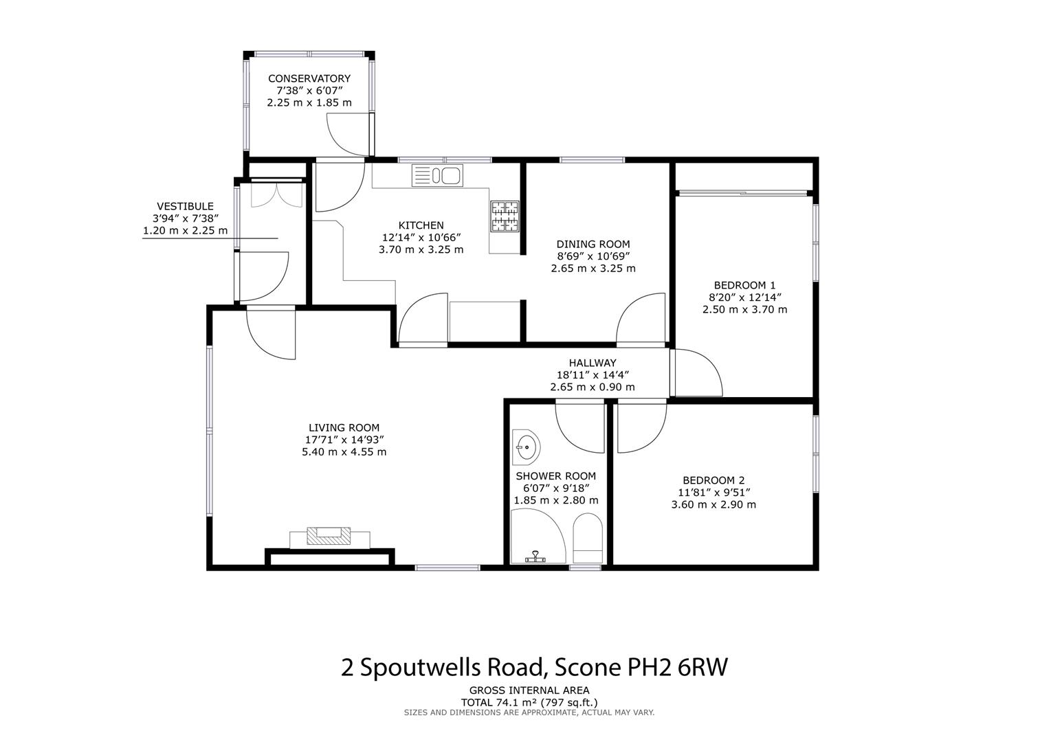 Spoutwells Road, Scone, Perth PH2, 2 bedroom detached bungalow for sale ...