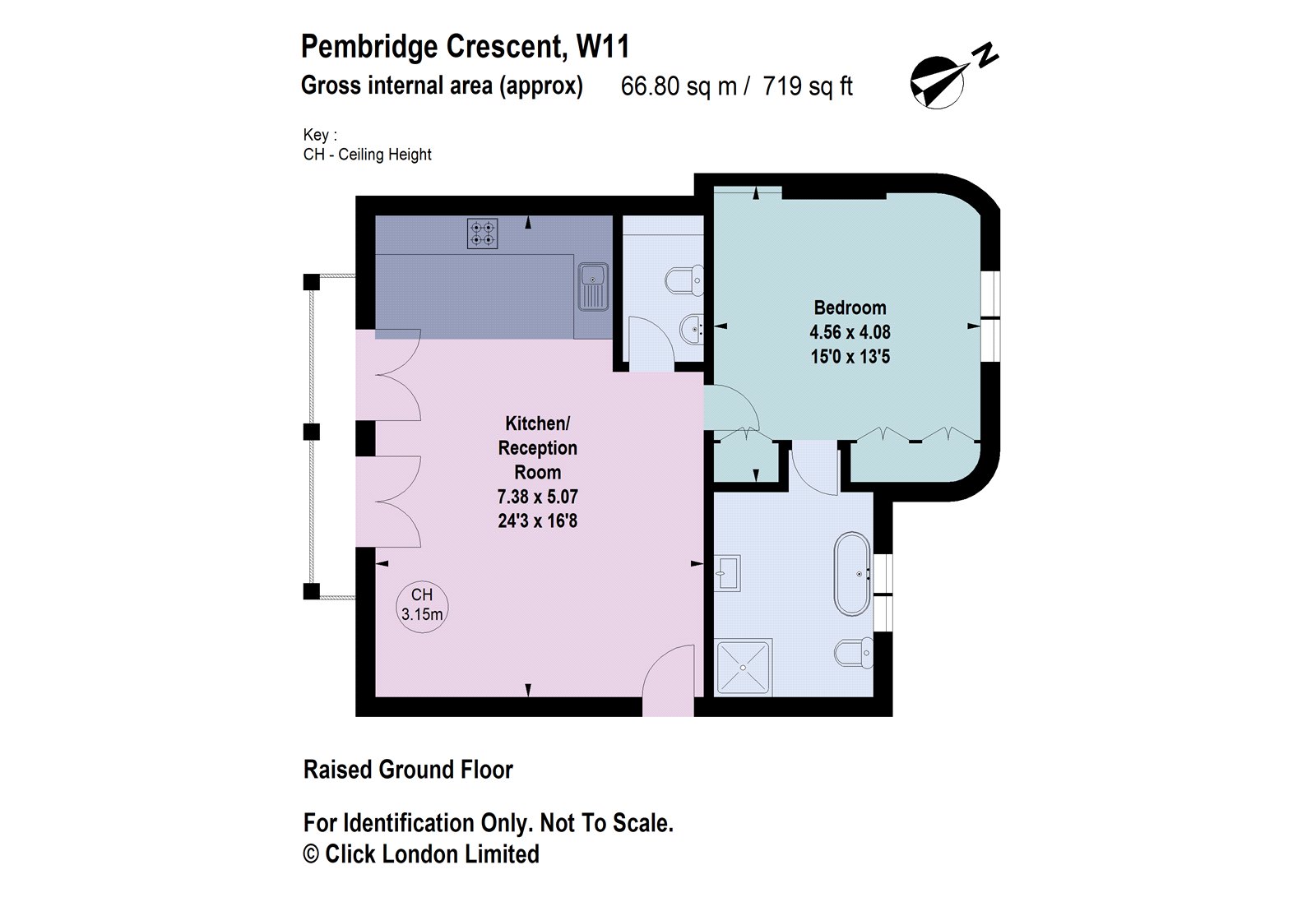 Pembridge Crescent, London W11, 1 bedroom flat for sale - 69701234 ...