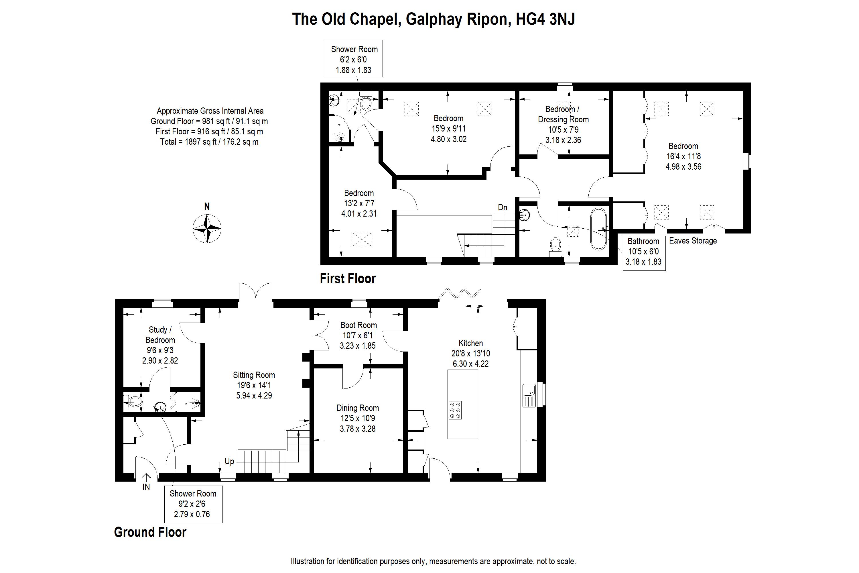 4 bed semi-detached house for sale in The Old Chapel, Galphay, Ripon ...