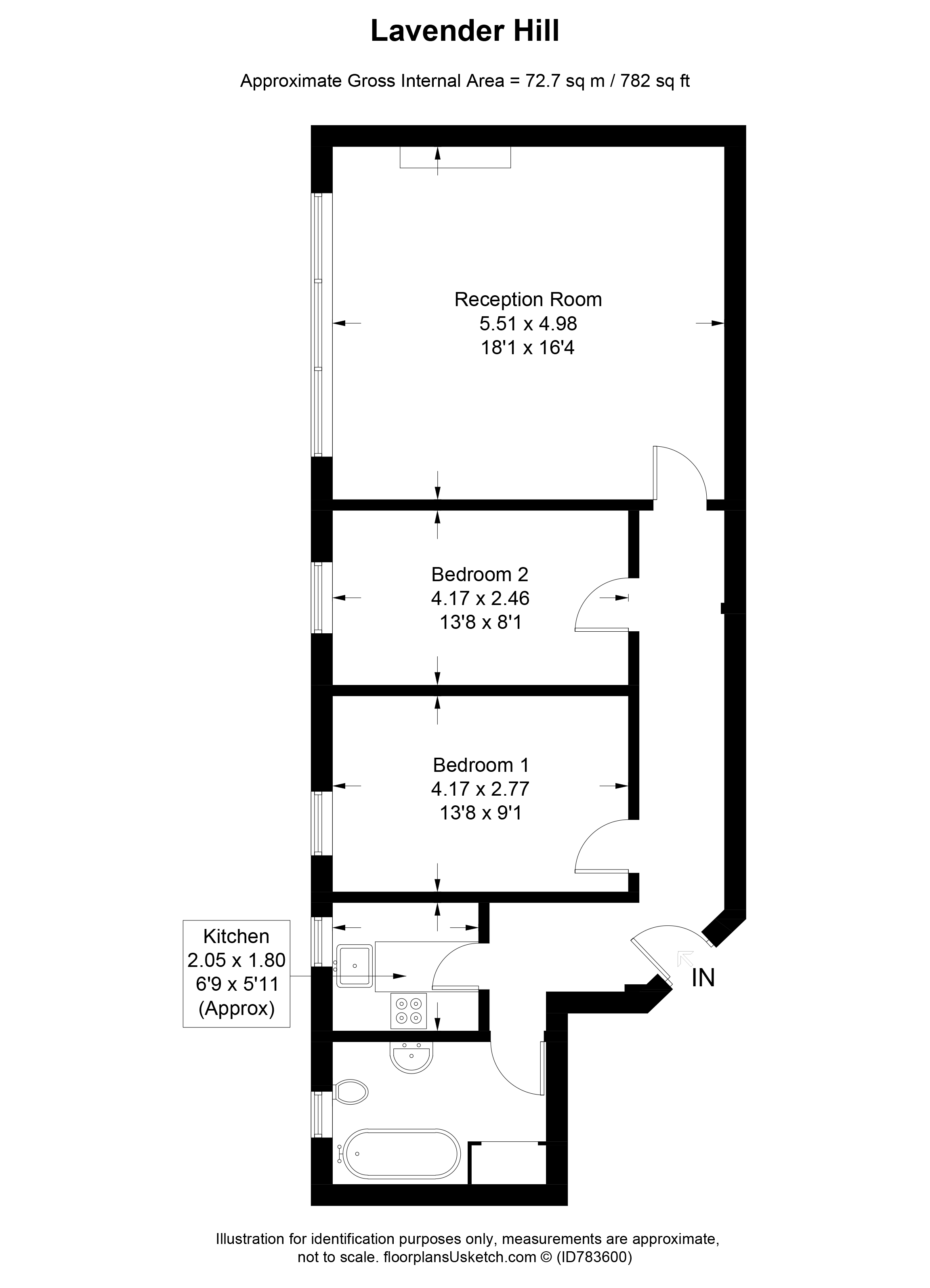 Free property report Flat 3, 249 Lavender Hill, London, SW11 1JW - Chimnie