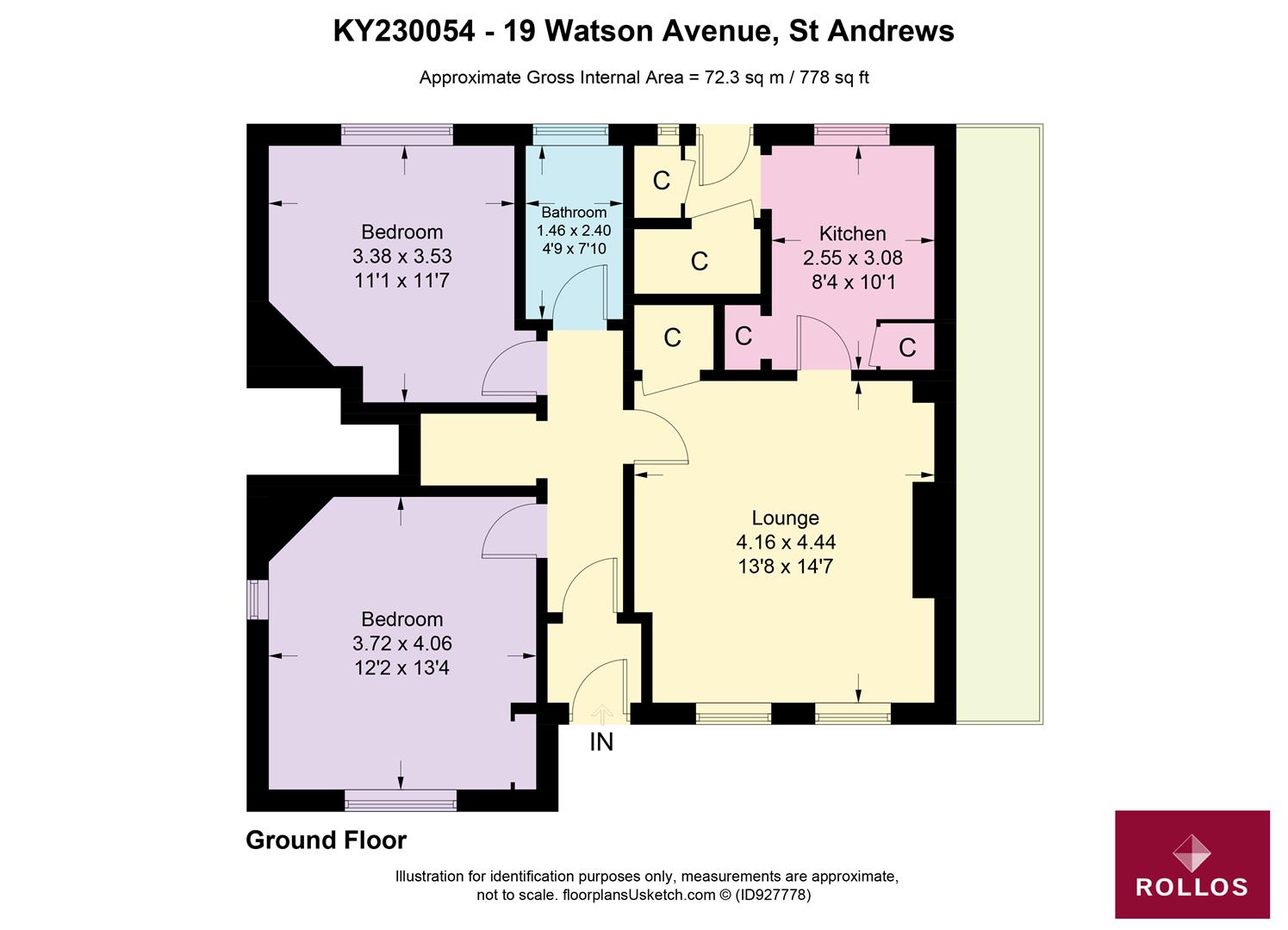 19, Watson Avenue, St. Andrews KY16, 2 bedroom flat for sale - 63786691 ...