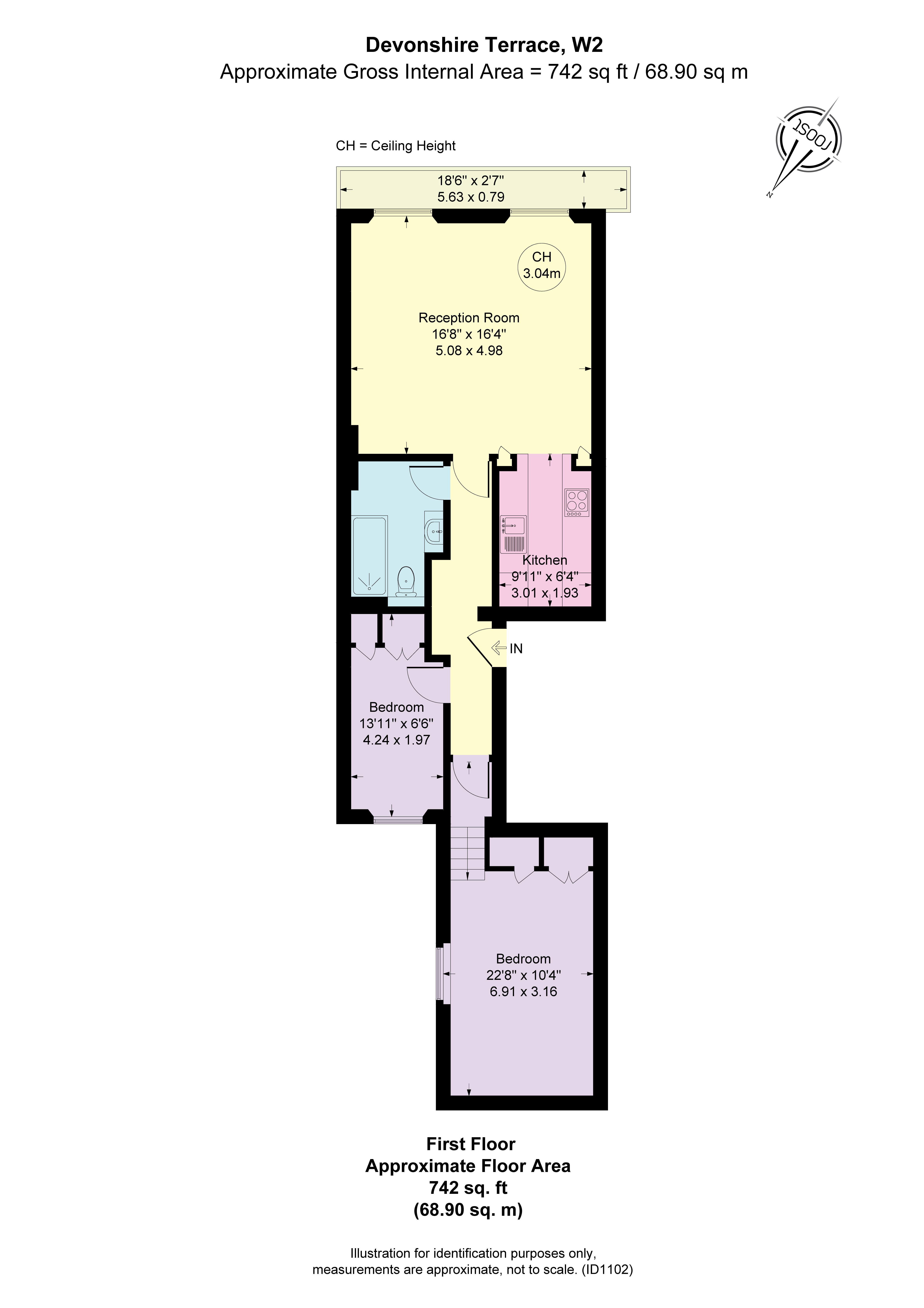 Devonshire Terrace, London W2, 2 bedroom flat to rent - 66315113 ...