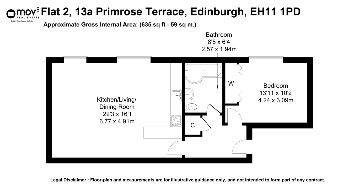Primrose Terrace, Shandon, Edinburgh EH11, 1 bedroom flat for sale ...