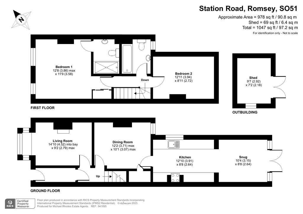 Station Road, Romsey, Hampshire SO51, 2 bedroom terraced house for sale ...