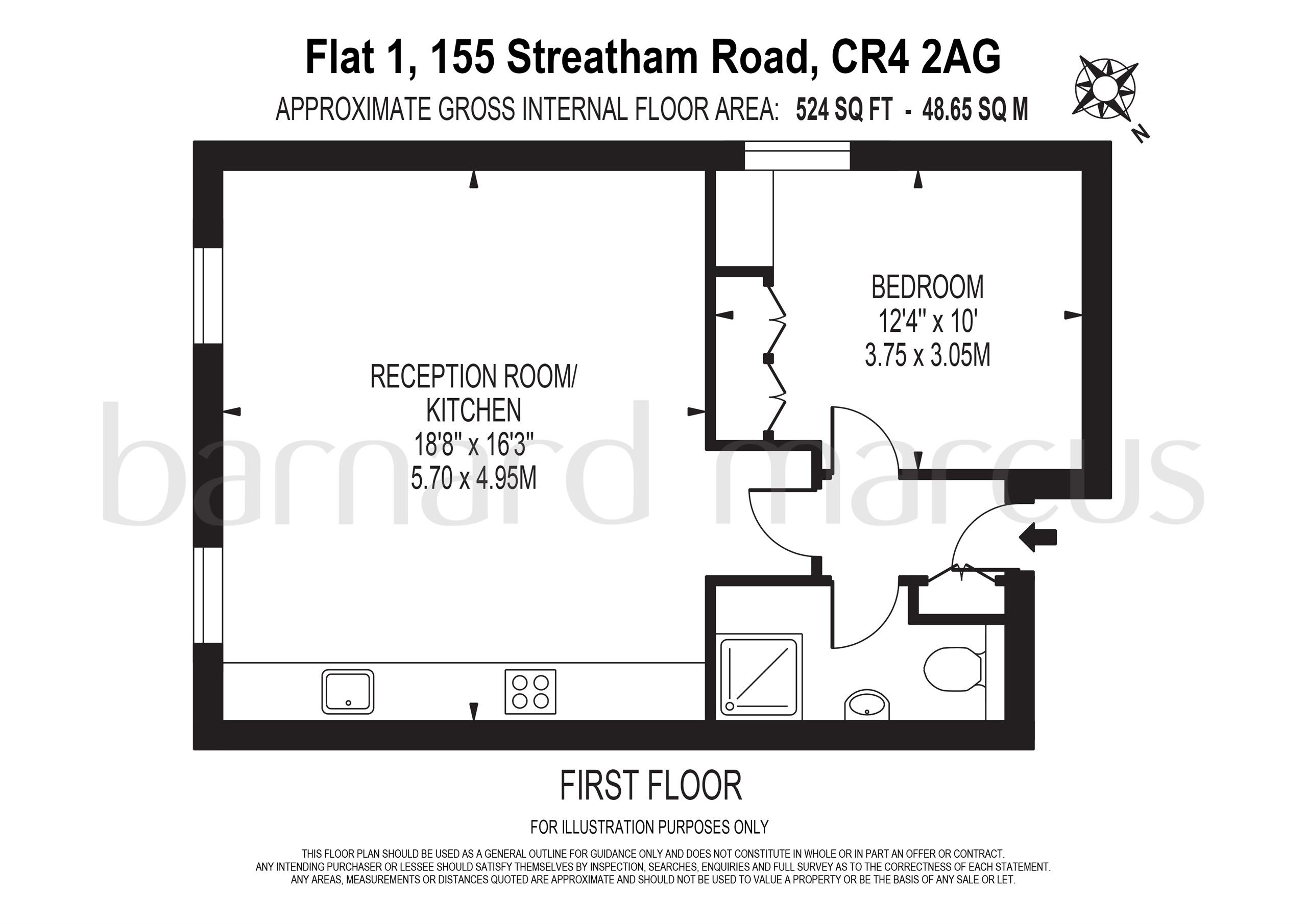 Streatham Road, Mitcham CR4, 1 bedroom flat for sale - 69266937 ...