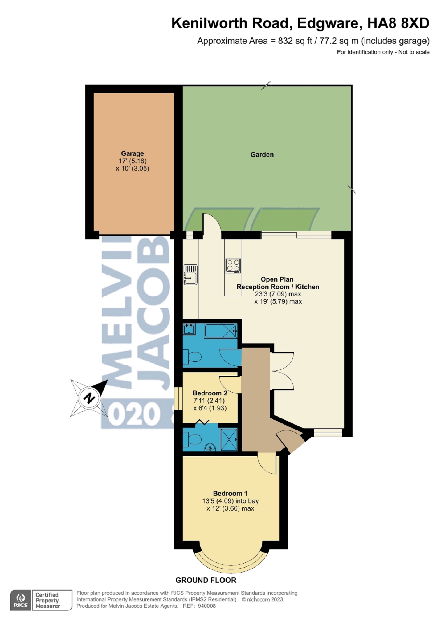 Kenilworth Road, Edgware, Greater London. HA8, 2 bedroom semi-detached ...