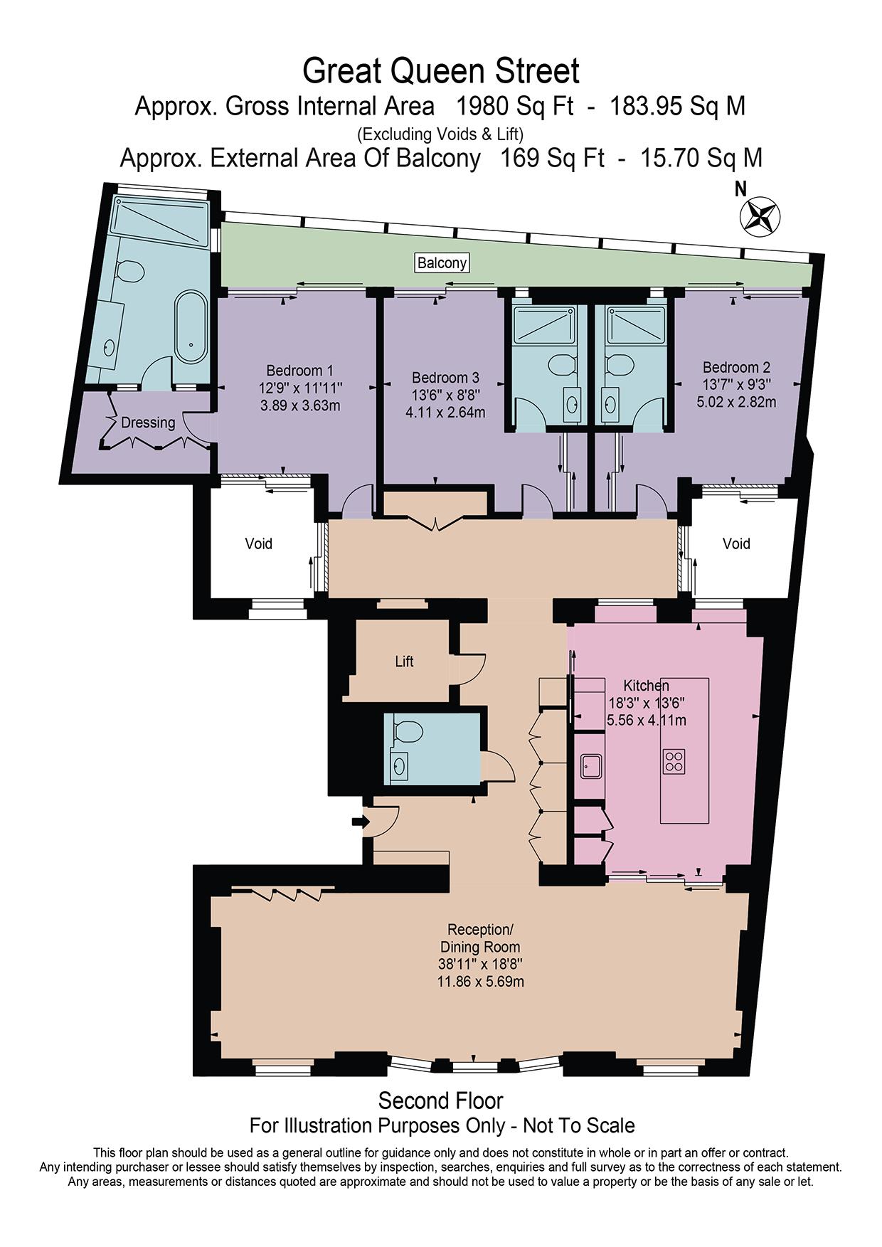 Great Queen Street, Covent Garden WC2B, 3 bedroom flat for sale ...