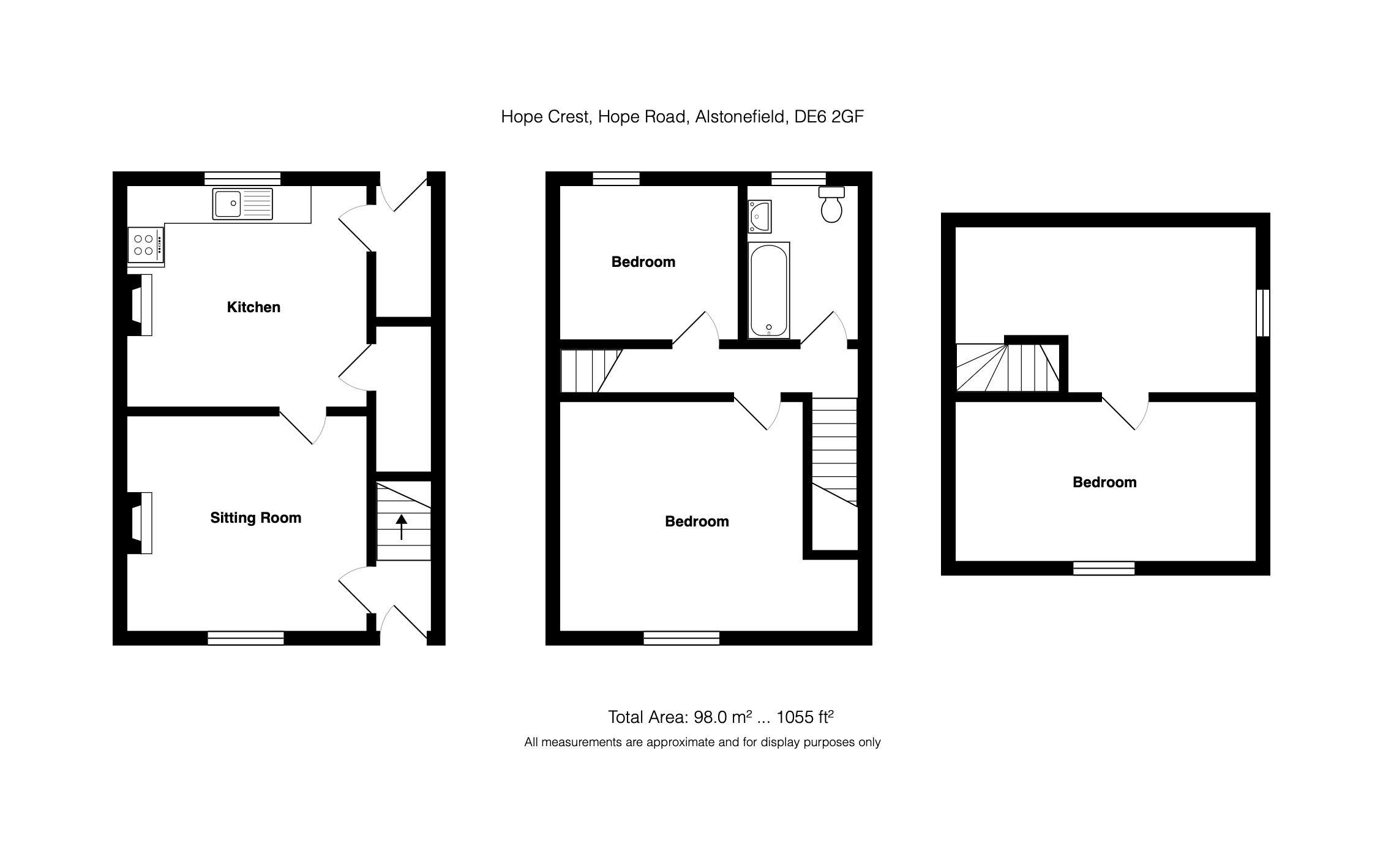 Hope Marsh, Alstonefield, Ashbourne DE6, 3 bedroom cottage for sale ...