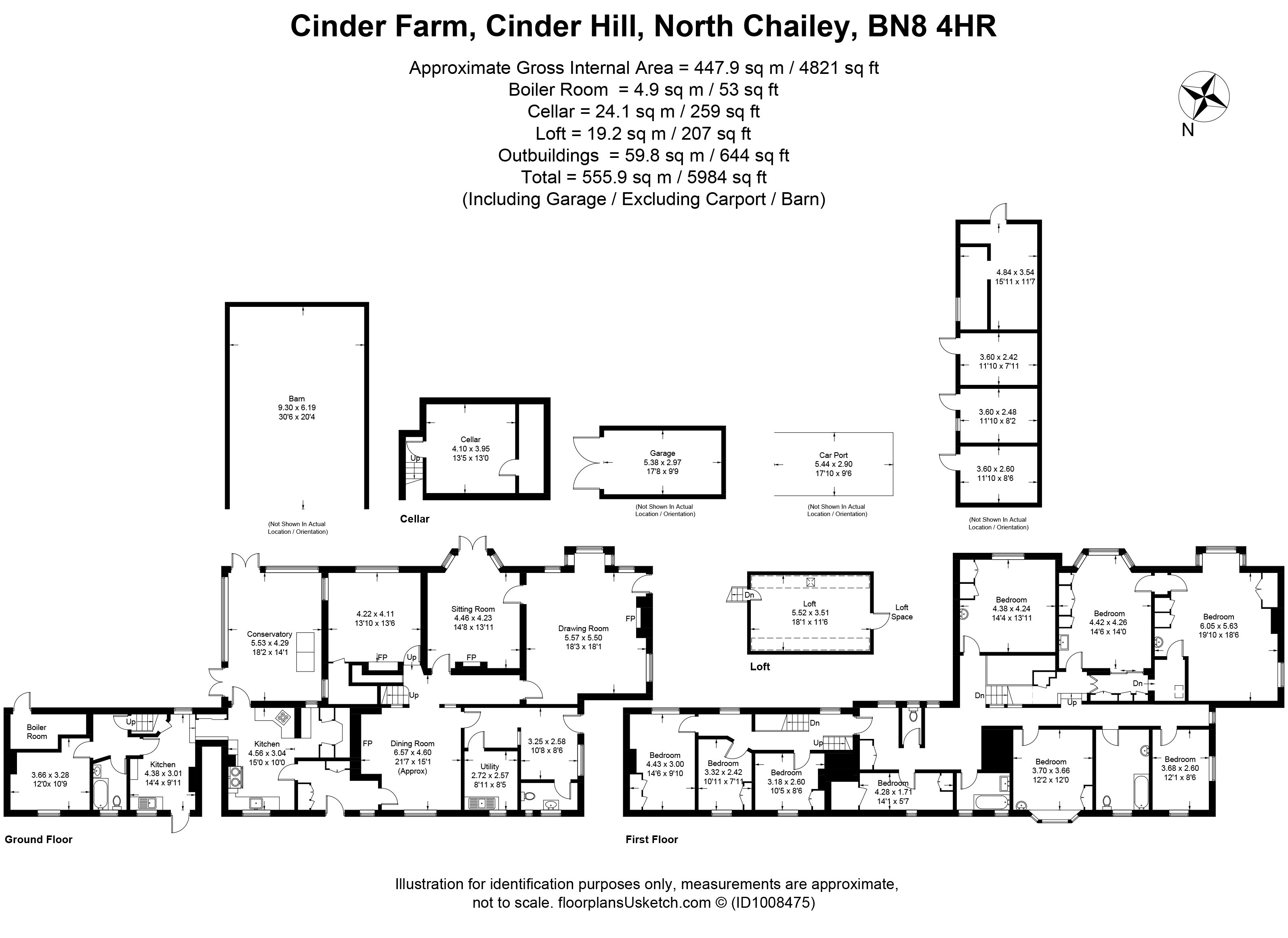 Cinder Hill, North Chailey, Lewes, East Sussex BN8, 9 bedroom detached ...
