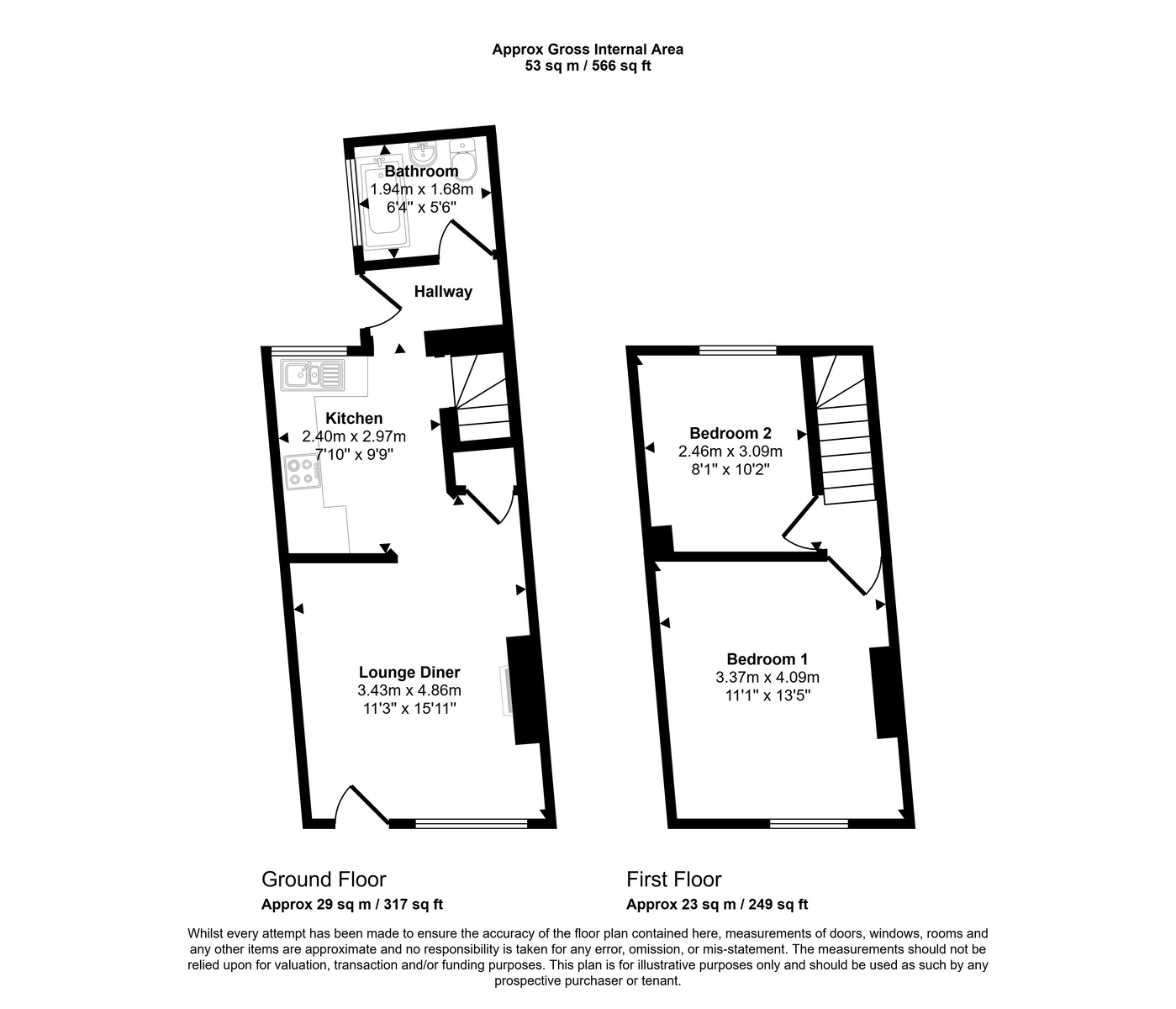 Claxton Terrace, Heanor DE75, 2 bedroom terraced house for sale ...