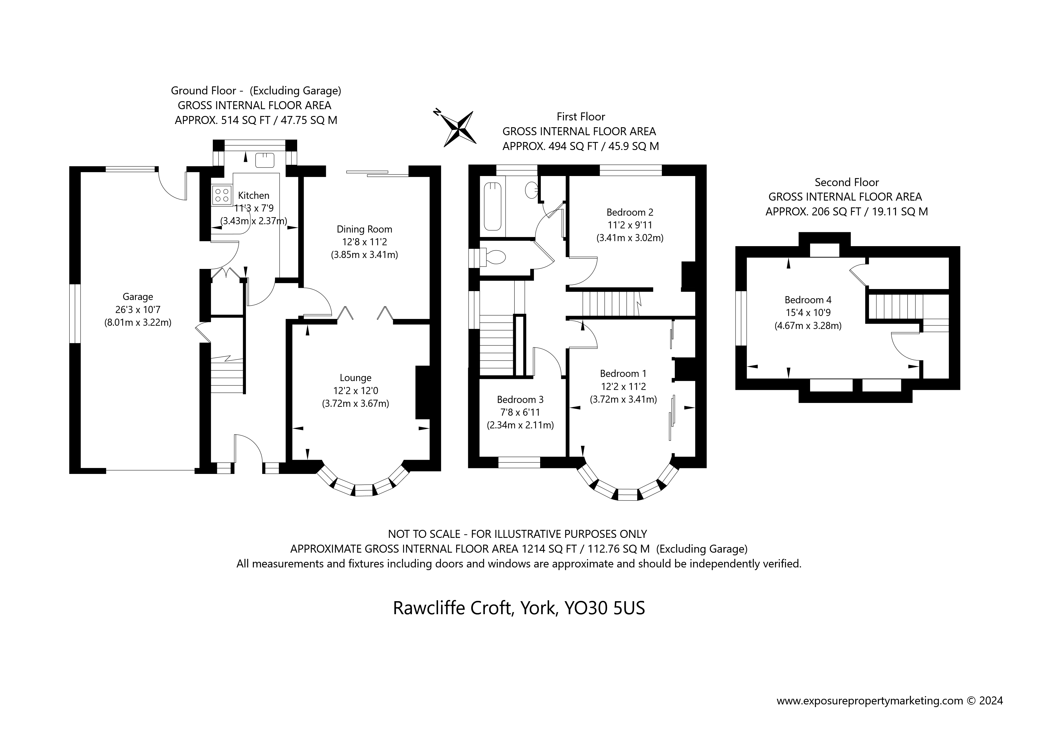 Rawcliffe Croft, York, North Yorkshire YO30, 4 bedroom semi-detached ...