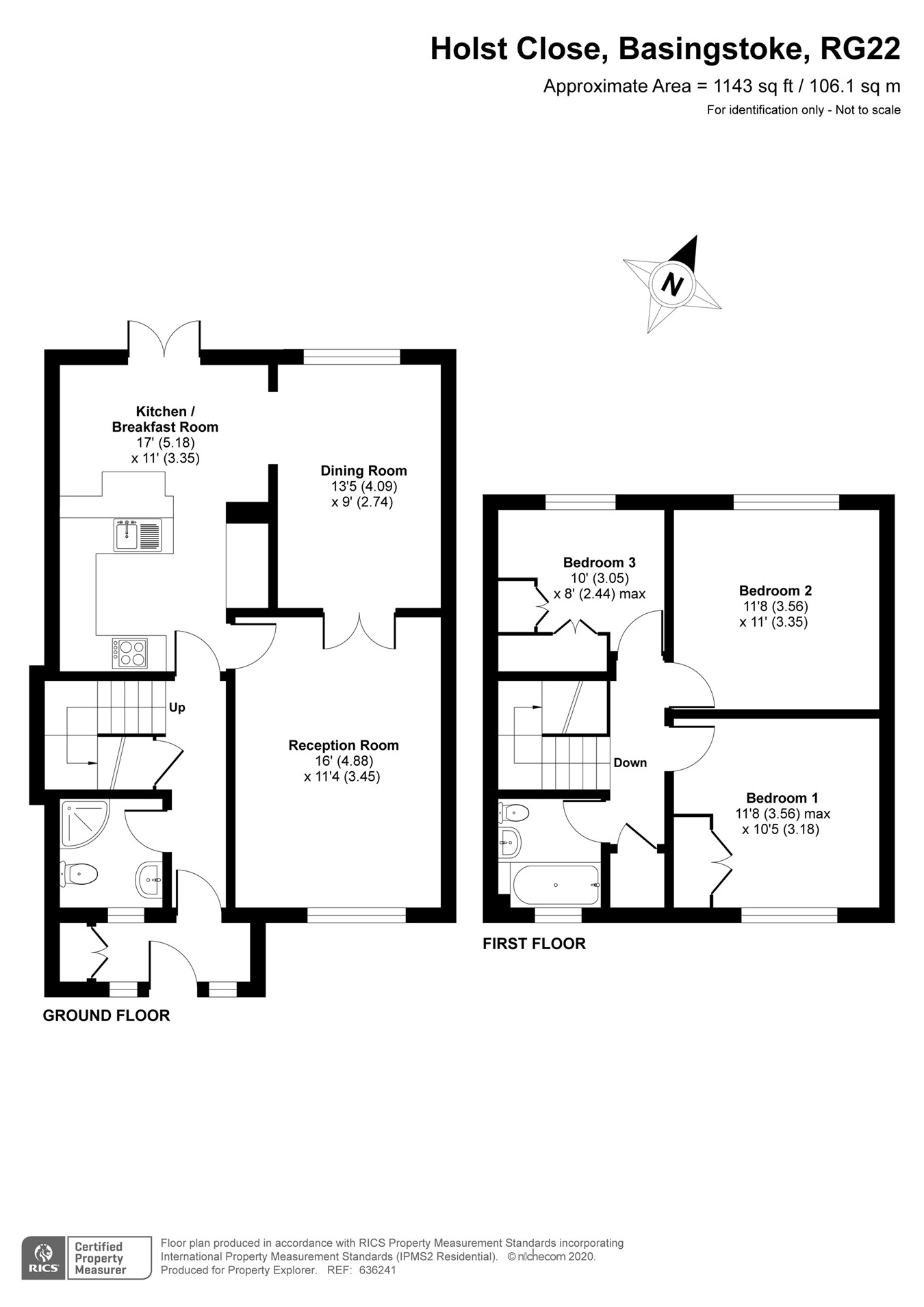 3 bed terraced house for sale in Holst Close, Brighton Hill ...