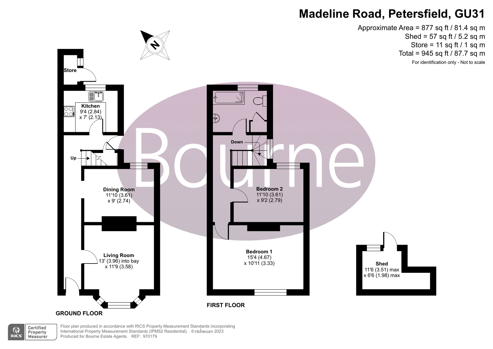 Madeline Road, Petersfield, Hampshire GU31, 2 bedroom terraced house ...