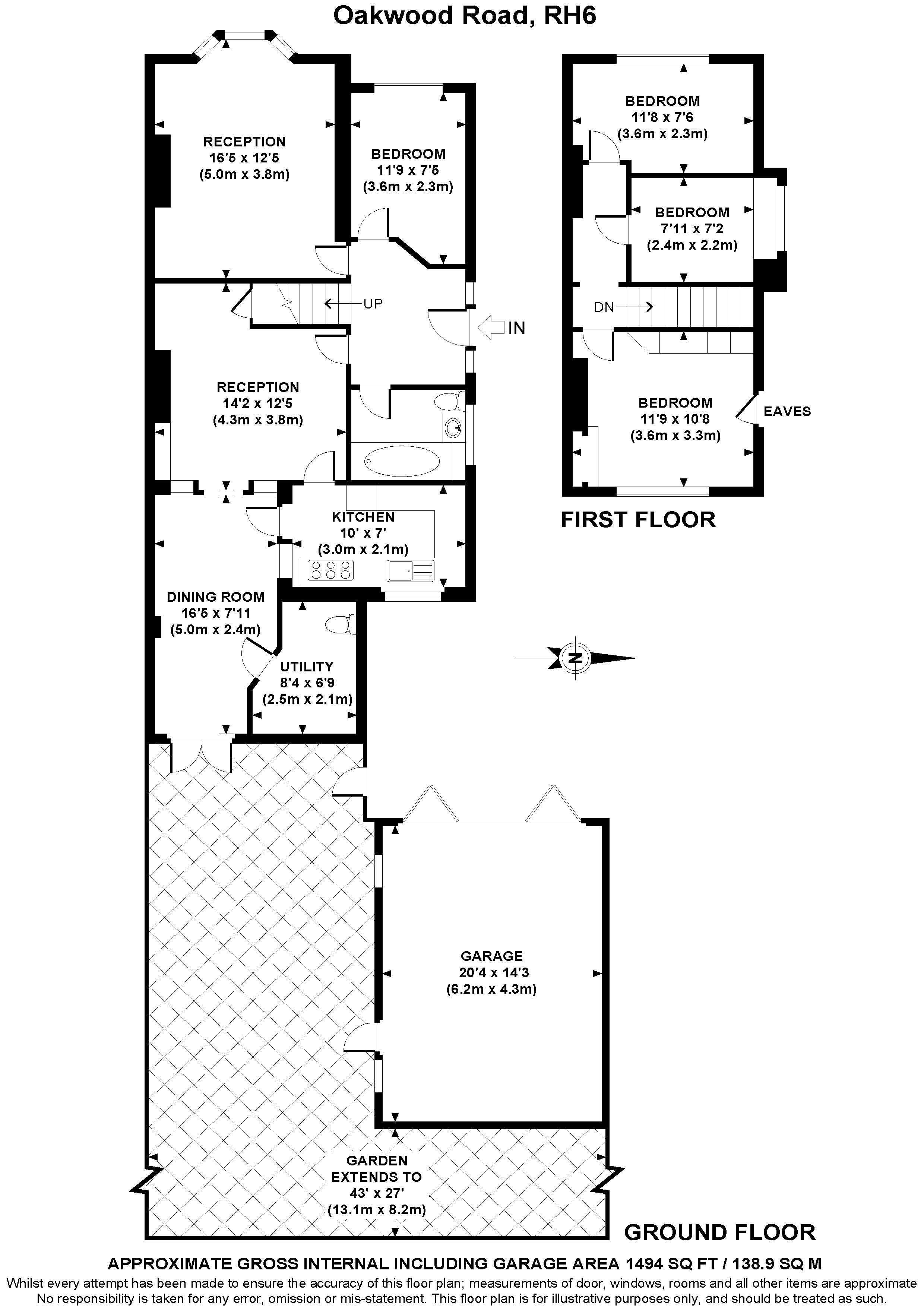 4 bed semi-detached house for sale in Oakwood Road, Horley, Surrey RH6 ...